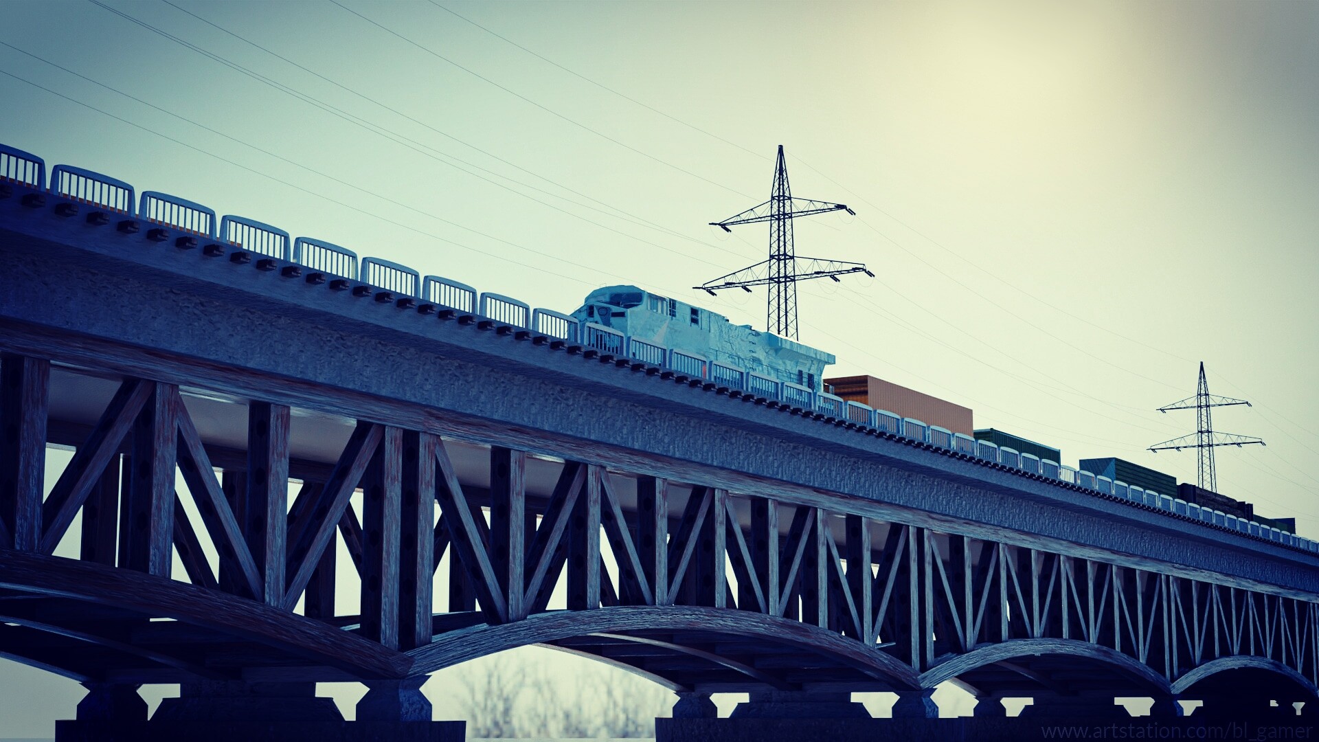 ArtStation - Train Bridge Modeling
