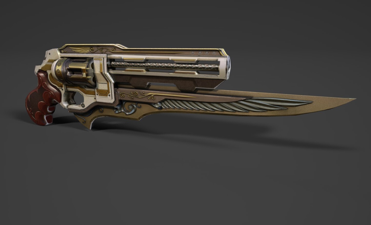 ArtStation - Scifi-Revolver (weapon modelling)