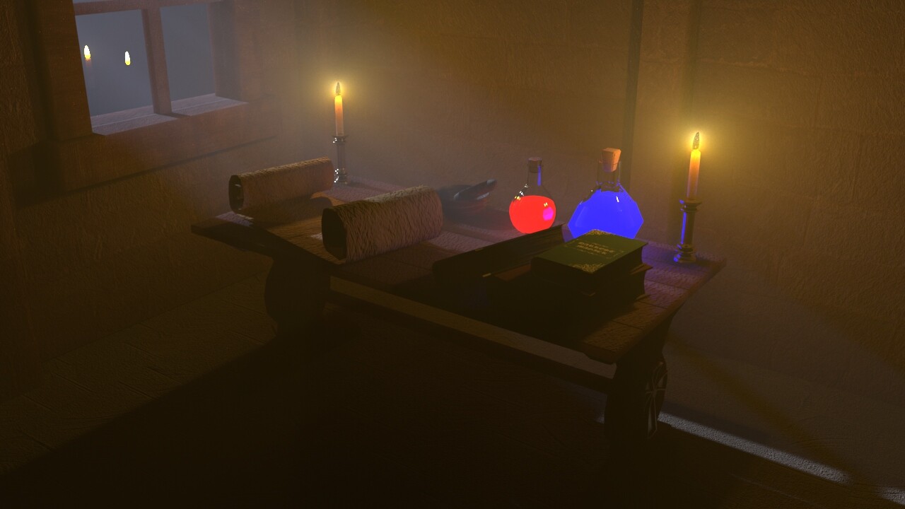 ArtStation - 3d indoor room modeling & texturing & lighting in Maya