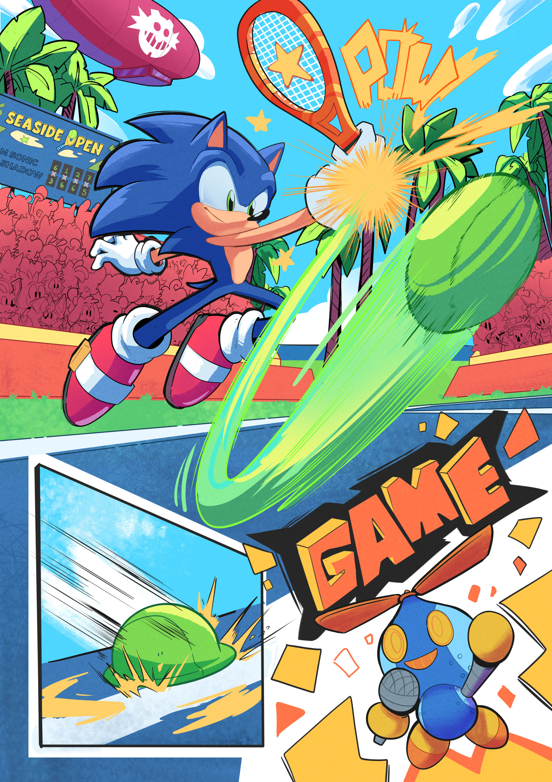 sonic shorts drawing