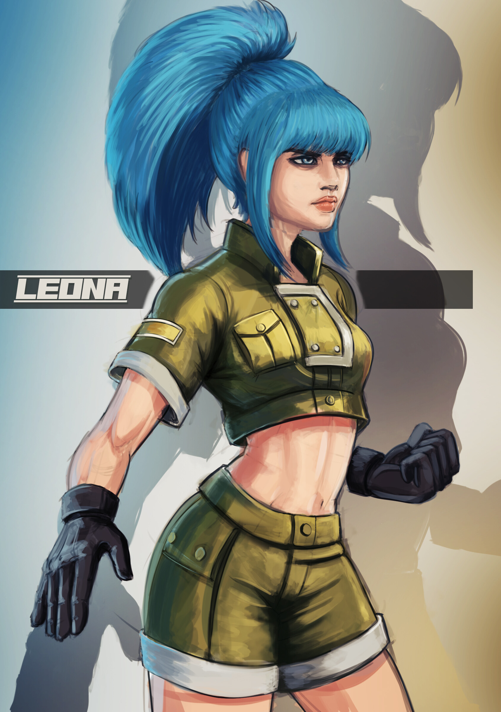 ArtStation - Leona (King of fighters)