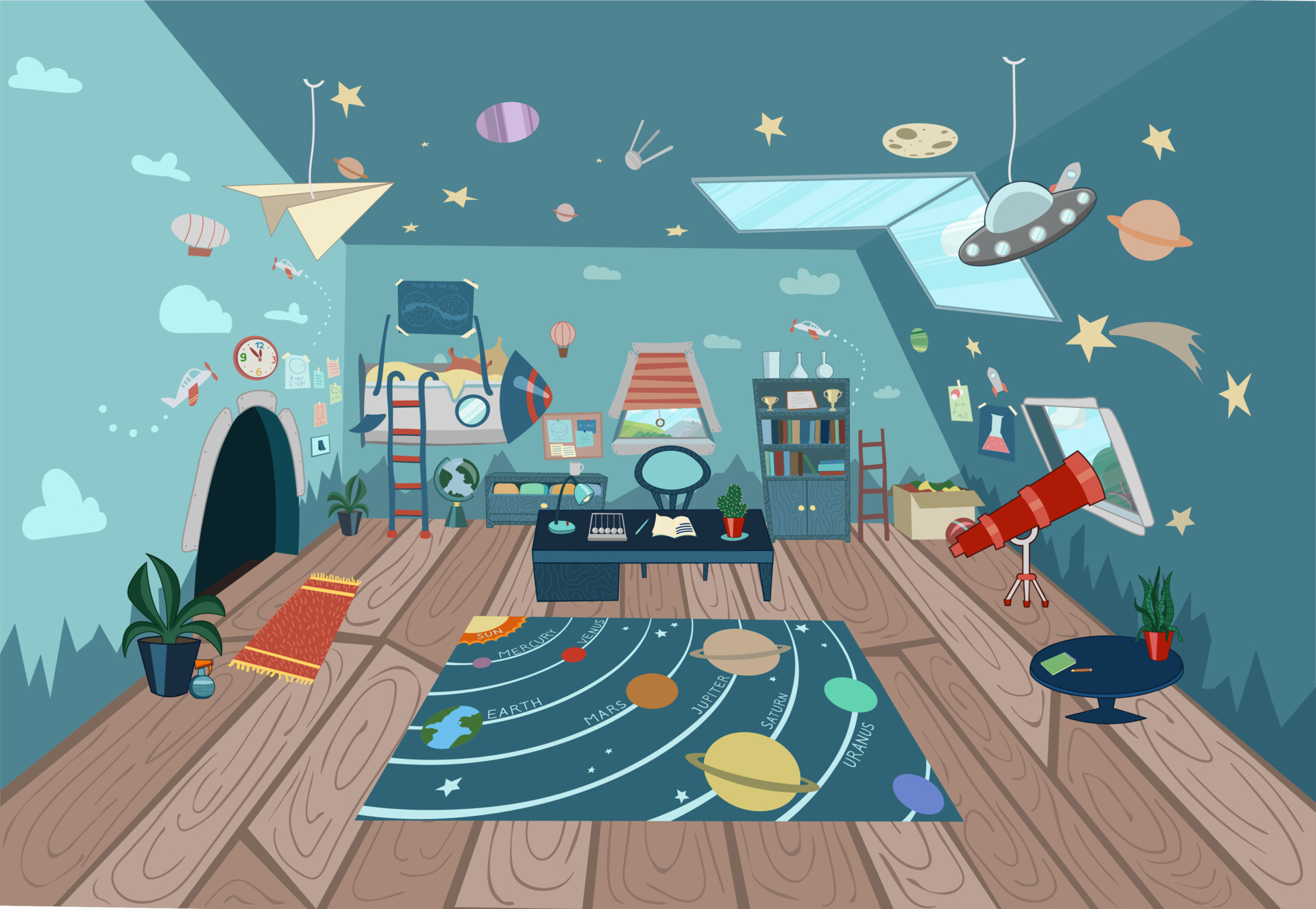 ArtStation - Little boy's cartoon room