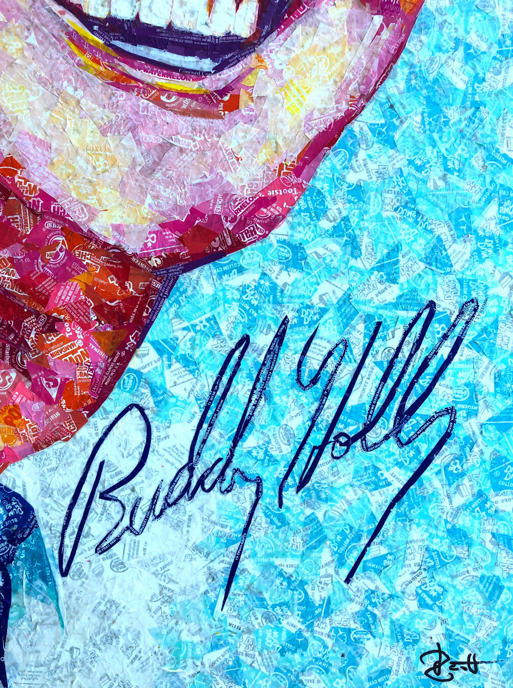 Daniel Scott - Buddy Holly – Candy Wrapper Portrait