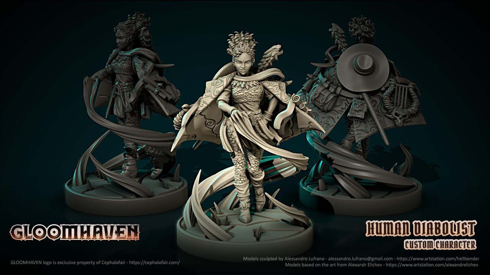 Alessandro Lufrano - Gloomhaven custom classes miniatures