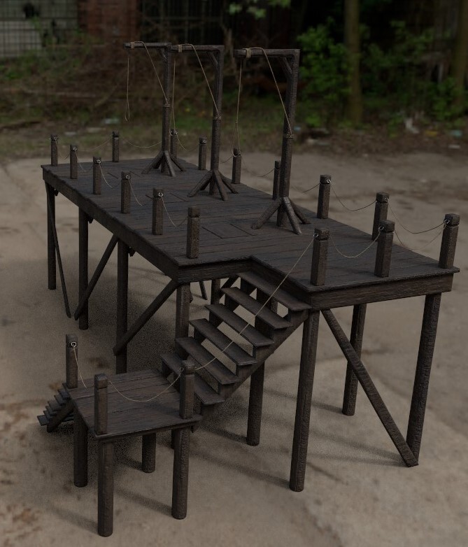 ArtStation - Medieval Execution Scaffold