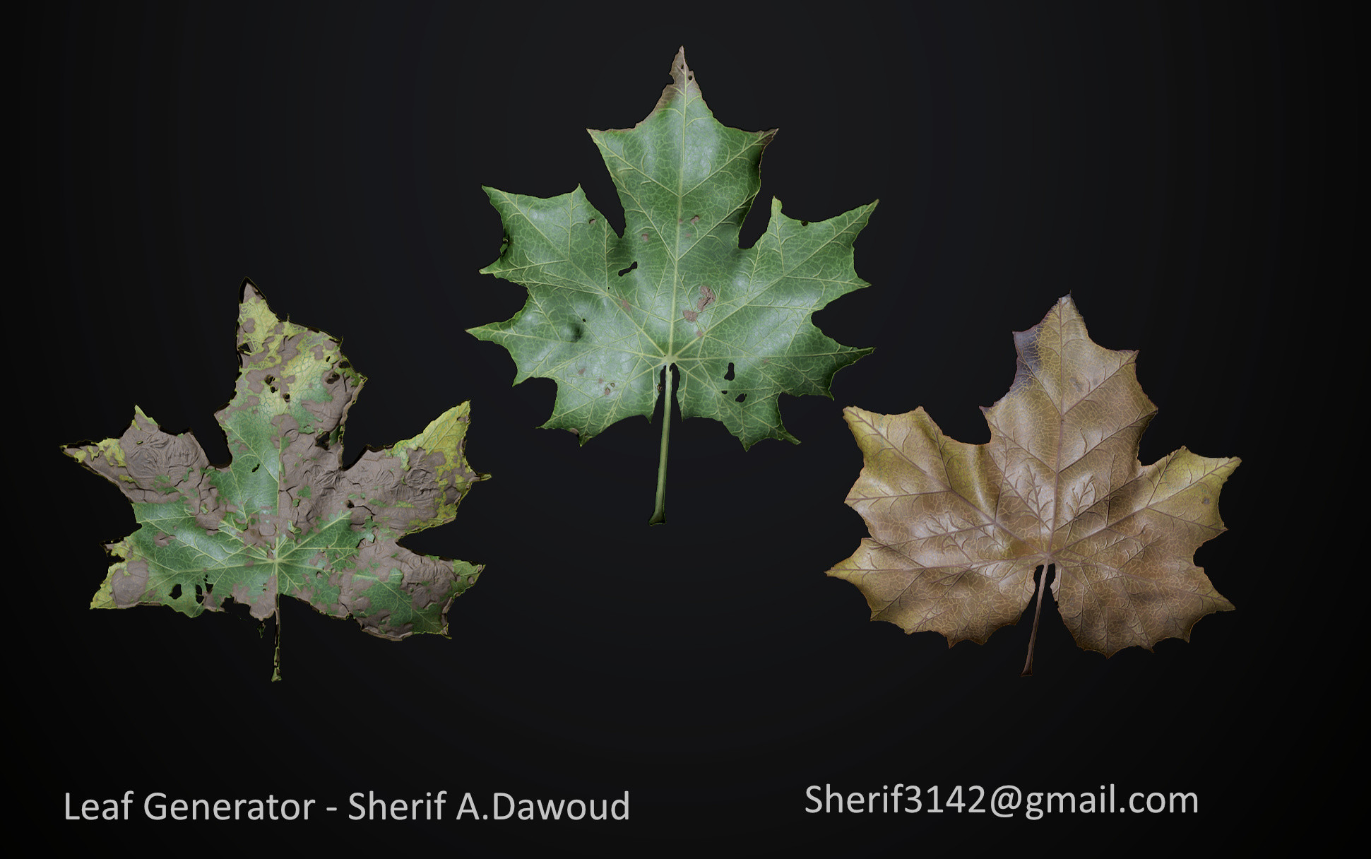 Sherif Dawoud | 3D Game Artist - Leaf/Foliage Generator - Substance Designer