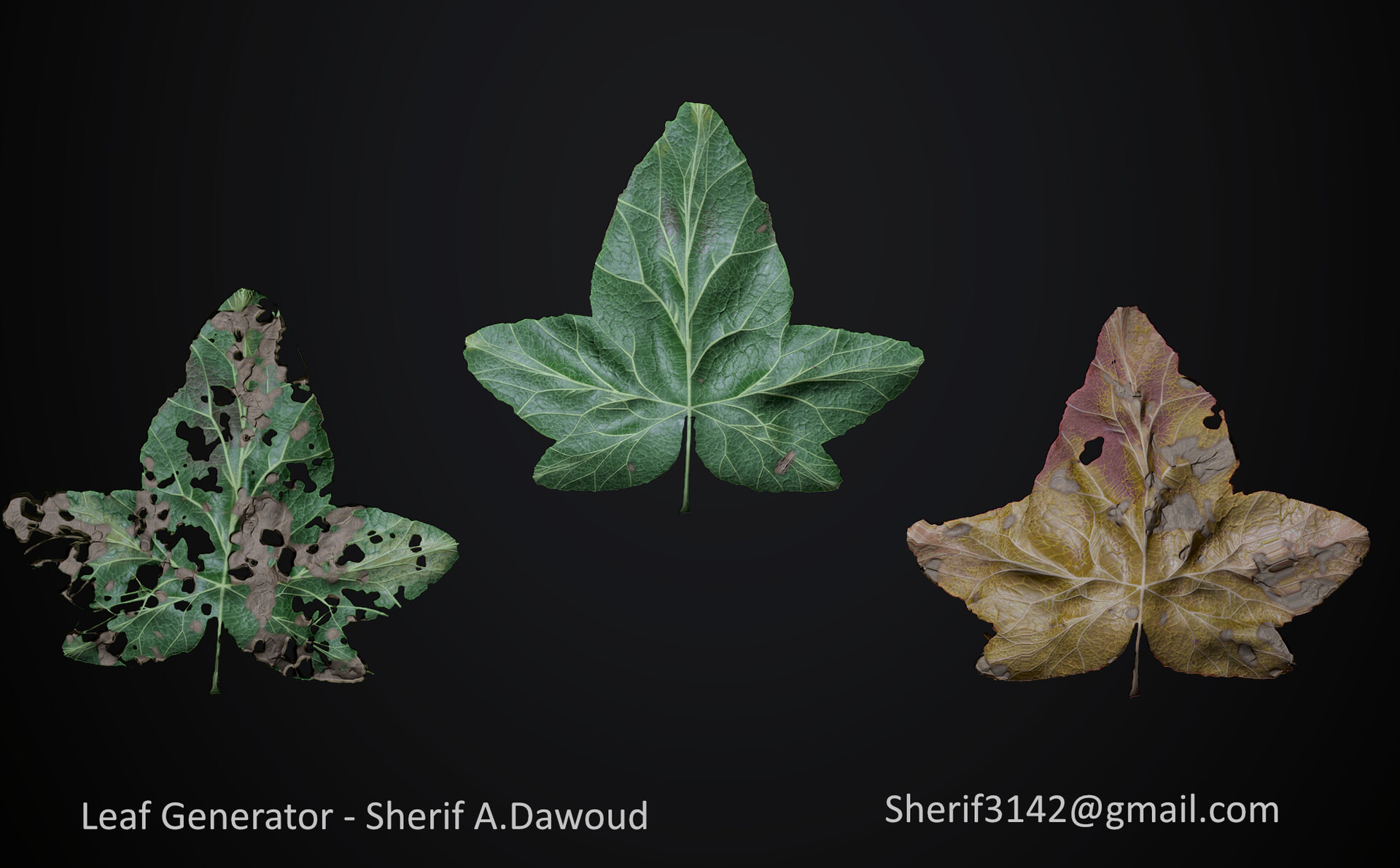 Sherif Dawoud | 3D Game Artist - Leaf/Foliage Generator - Substance Designer