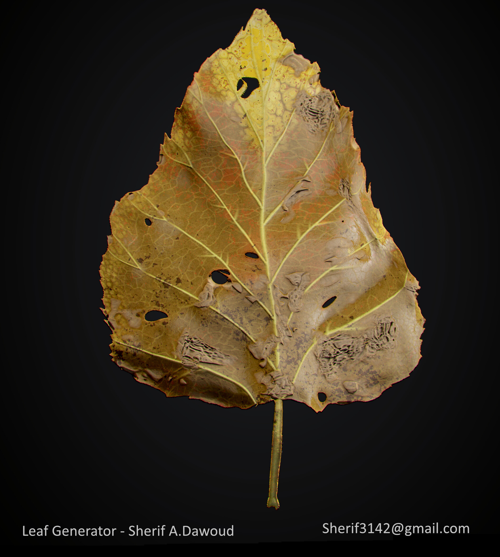 Sherif Dawoud | 3D Game Artist - Leaf/Foliage Generator - Substance Designer