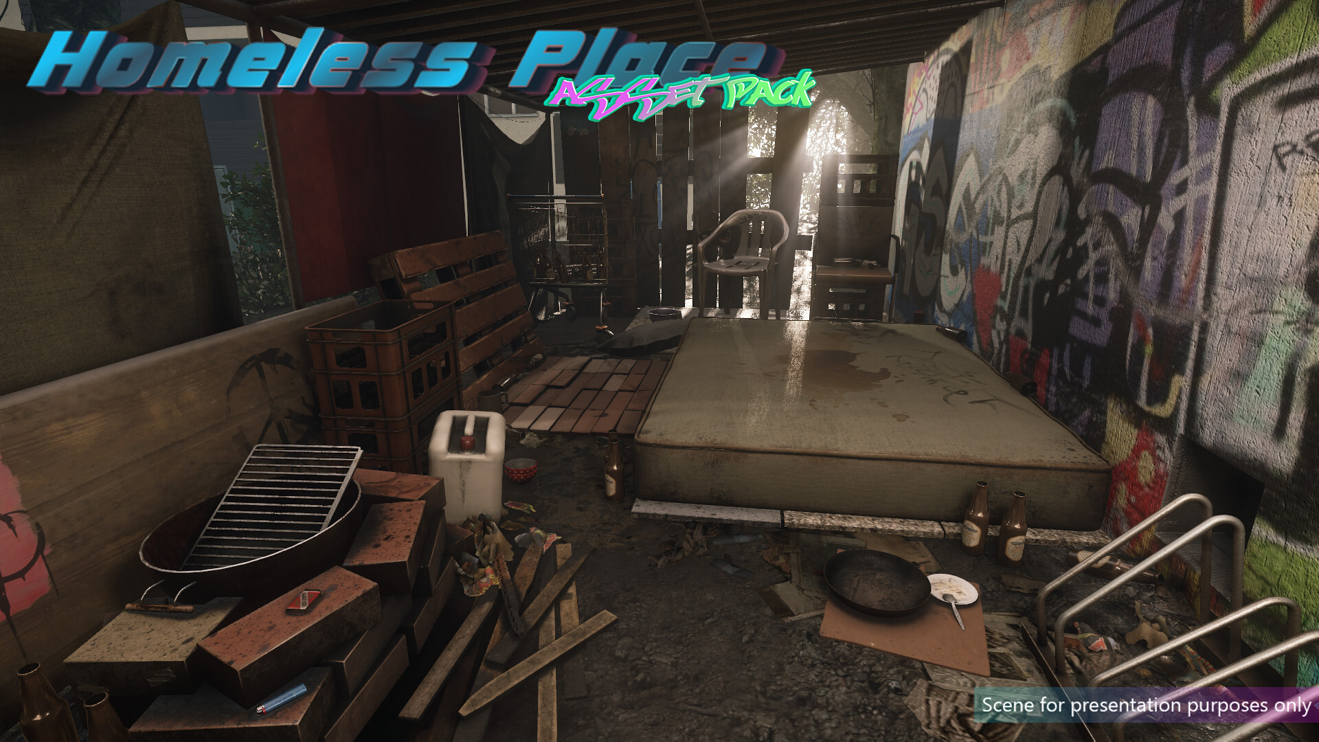 ArtStation - Low-Poly Homeless Place Pack