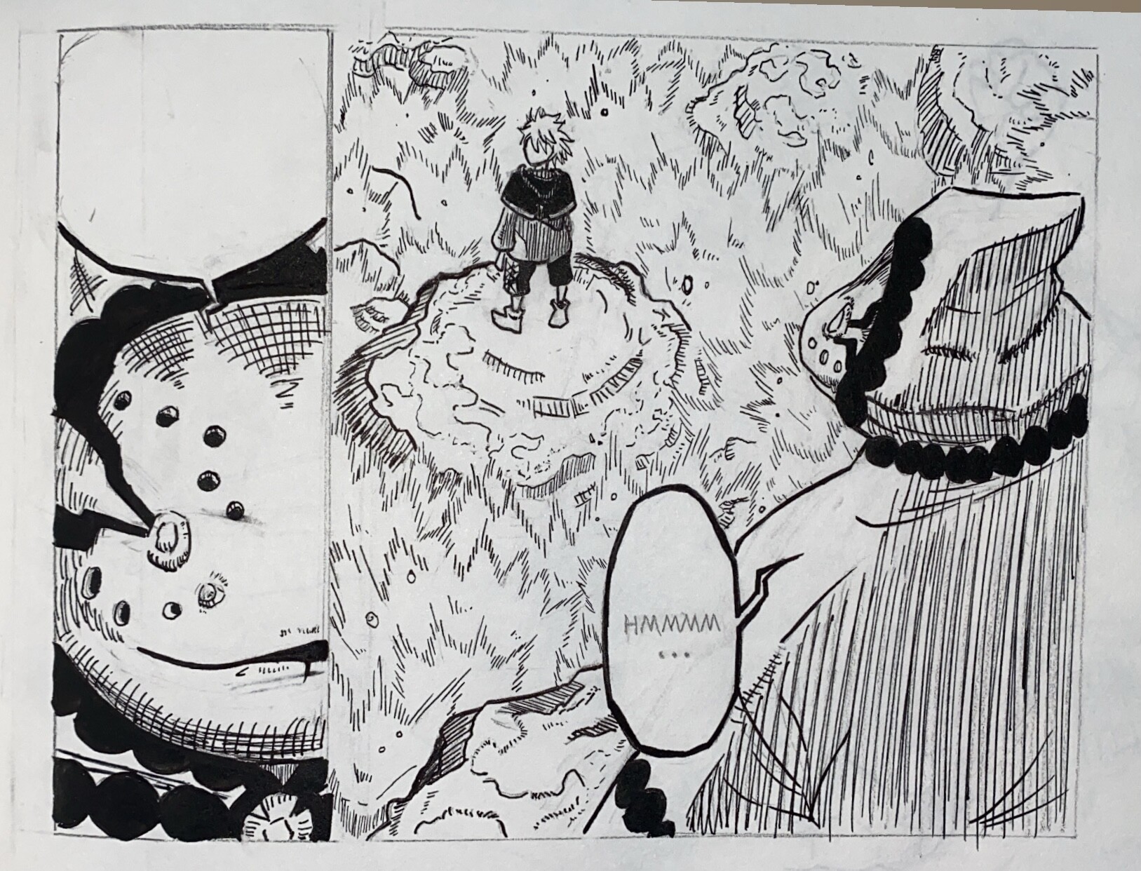 ArtStation - Manga Inking Practice - Crashing Waves