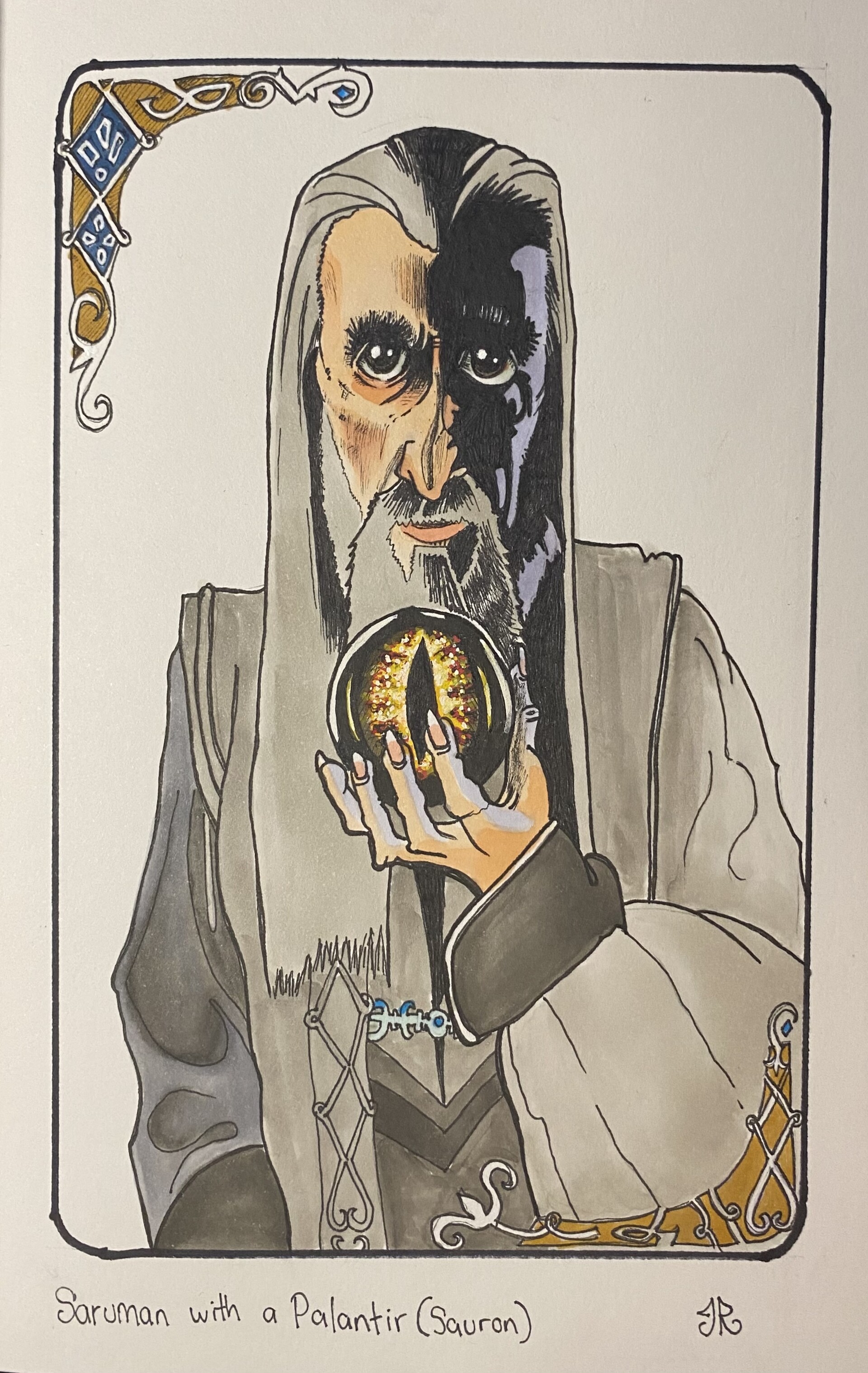 ArtStation - Saruman with a Palantir (Sauron)