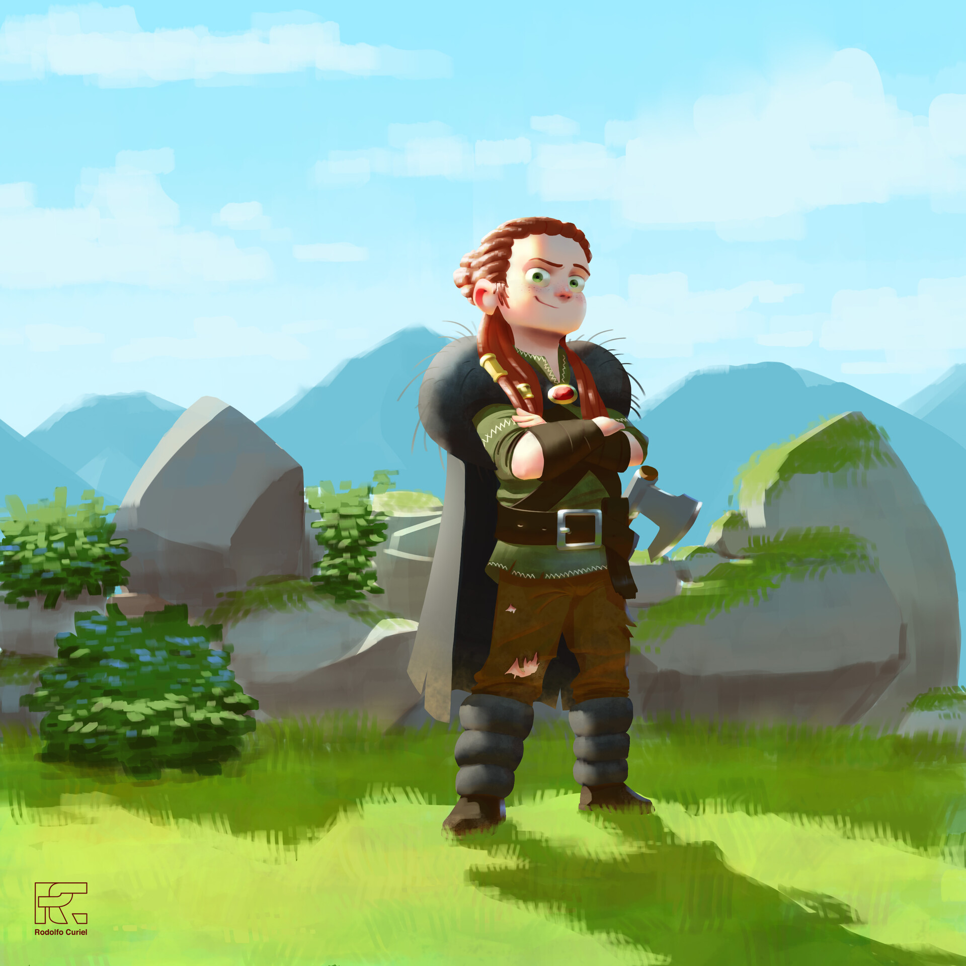 ArtStation - "Sigrid The Viking" color & lighting