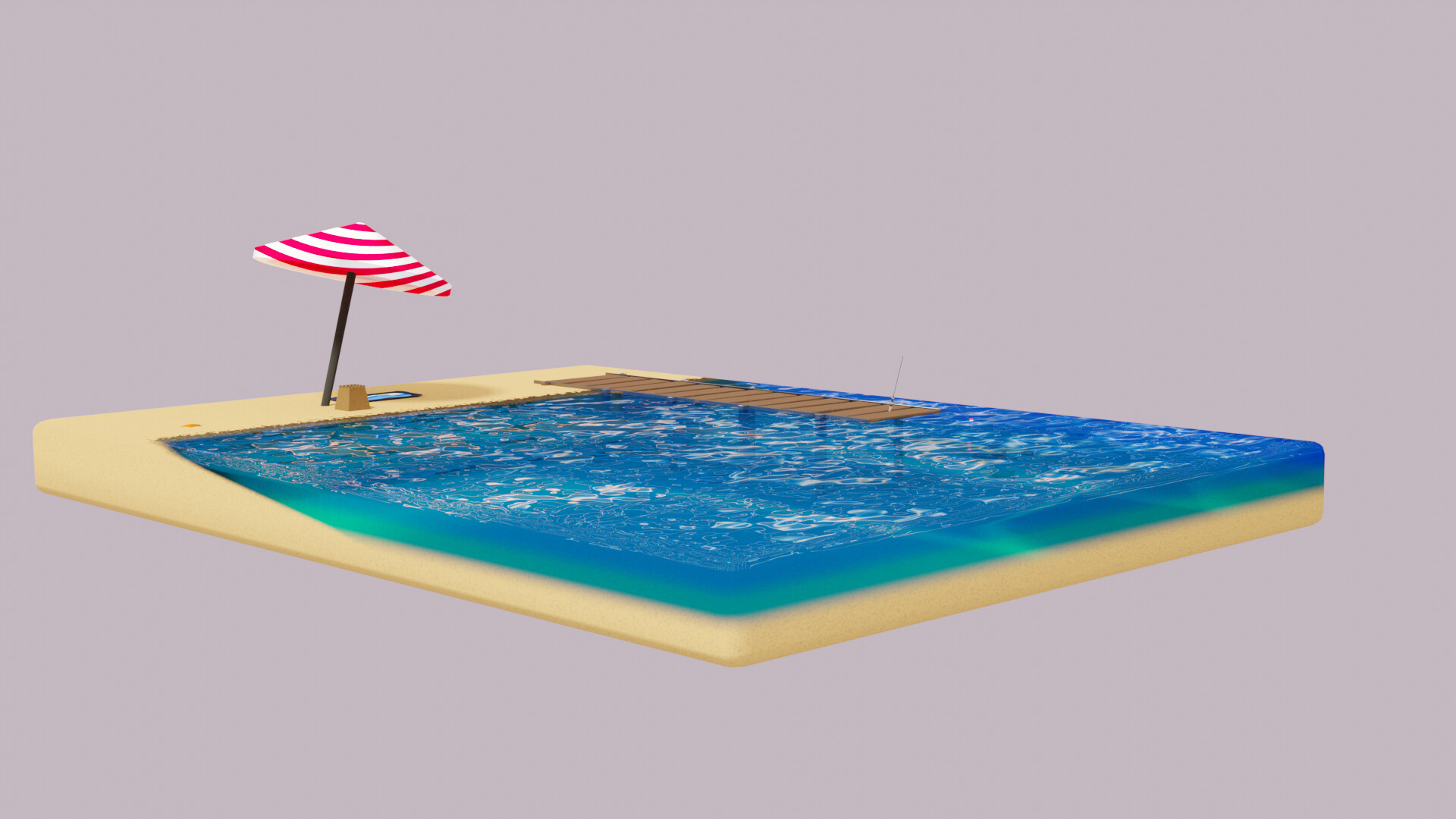 ArtStation - Stylized Beach Scene