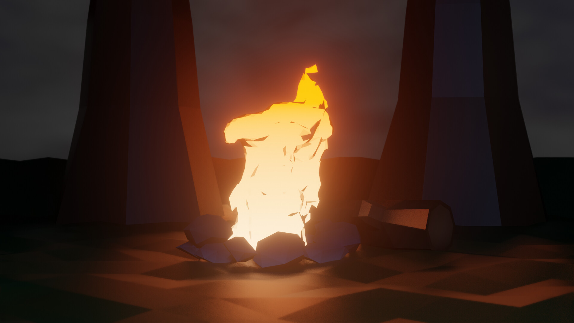 ArtStation - Low Poly Fire
