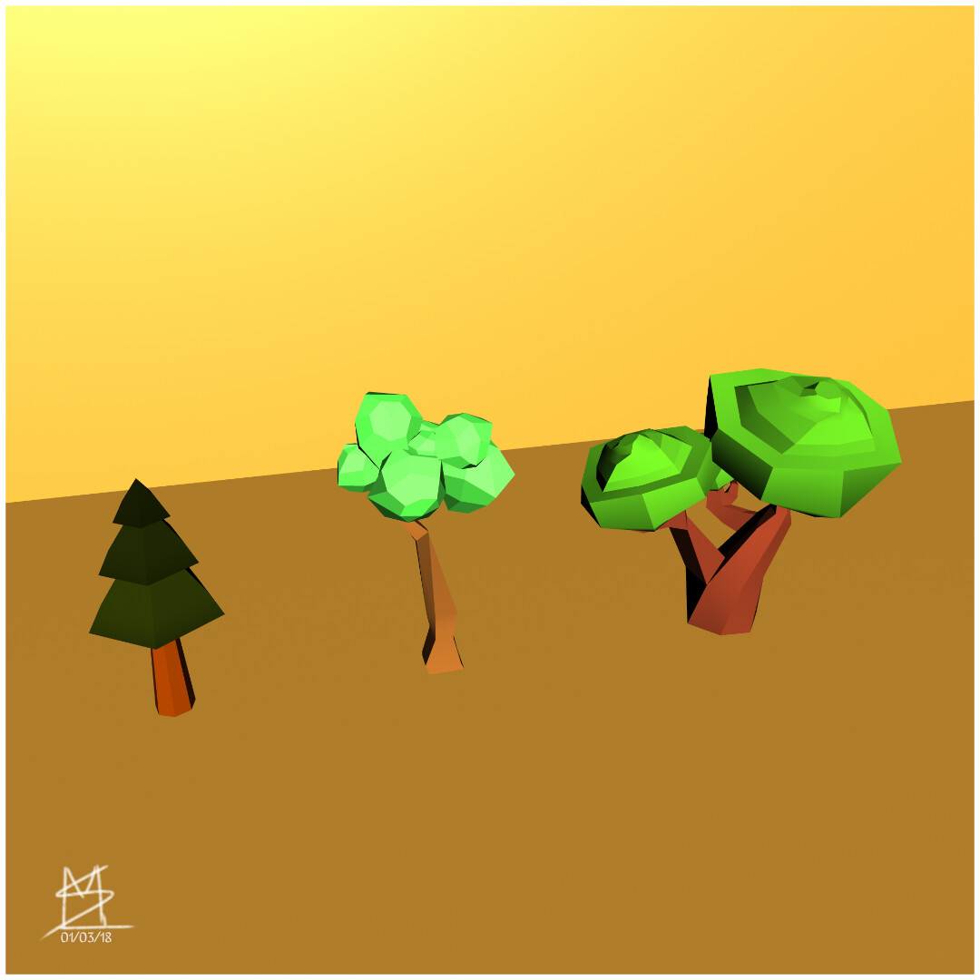ArtStation - Trees - School Project