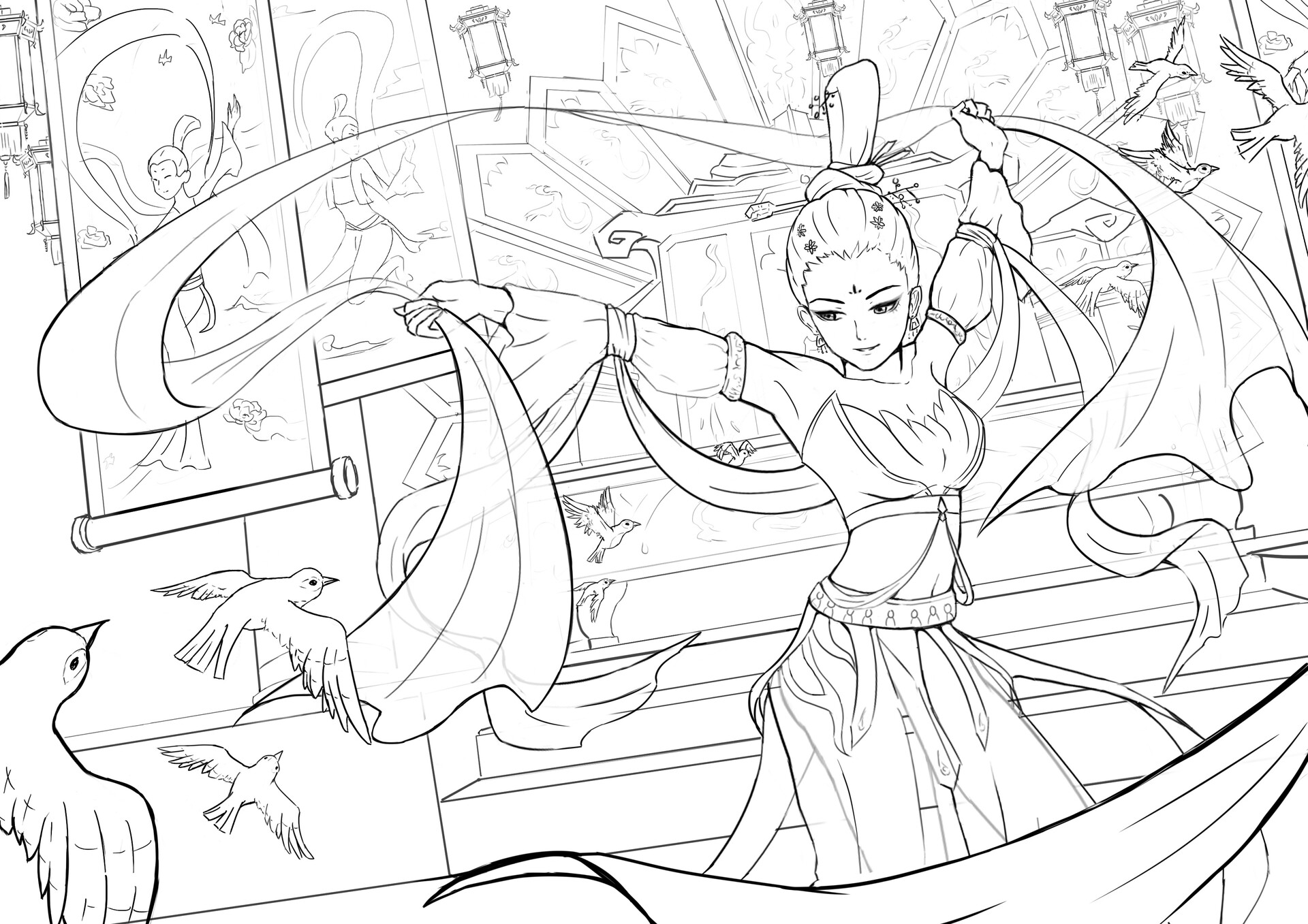 ArtStation - line art illustration