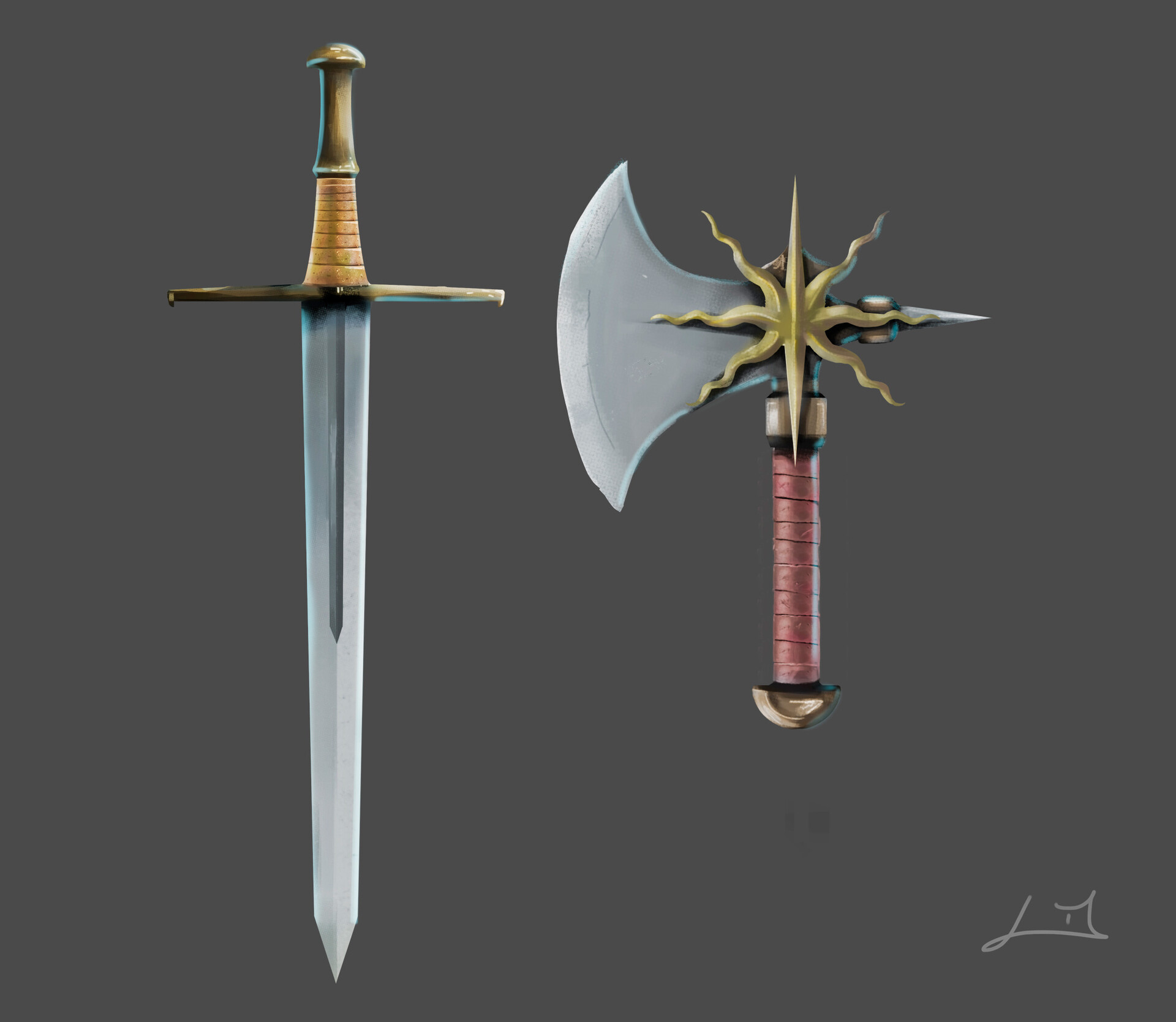 ArtStation - knights weapon