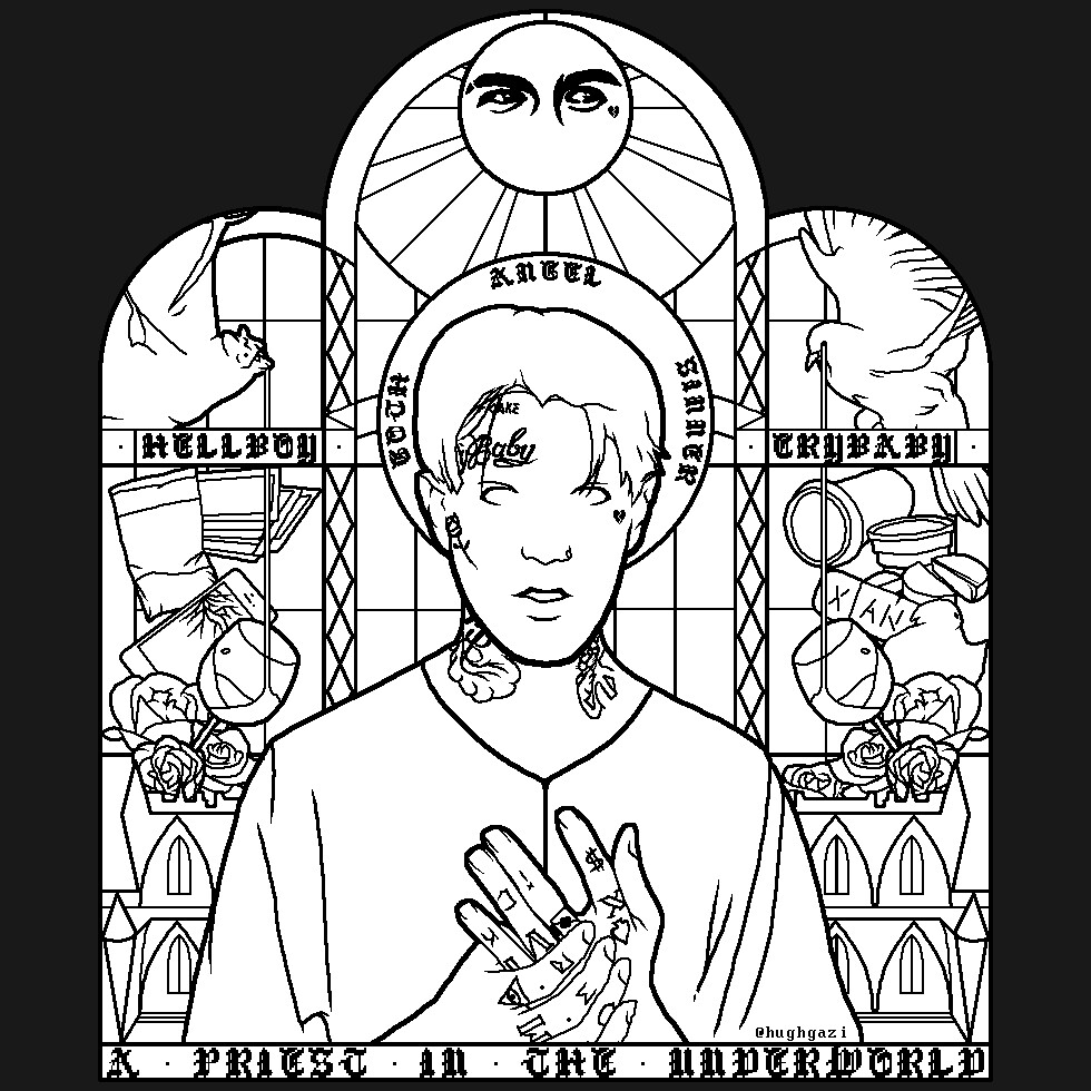 lil peep coloring pages printable