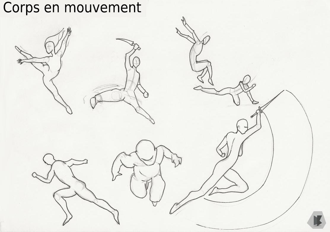 Croquis De Mouvements Du Corps