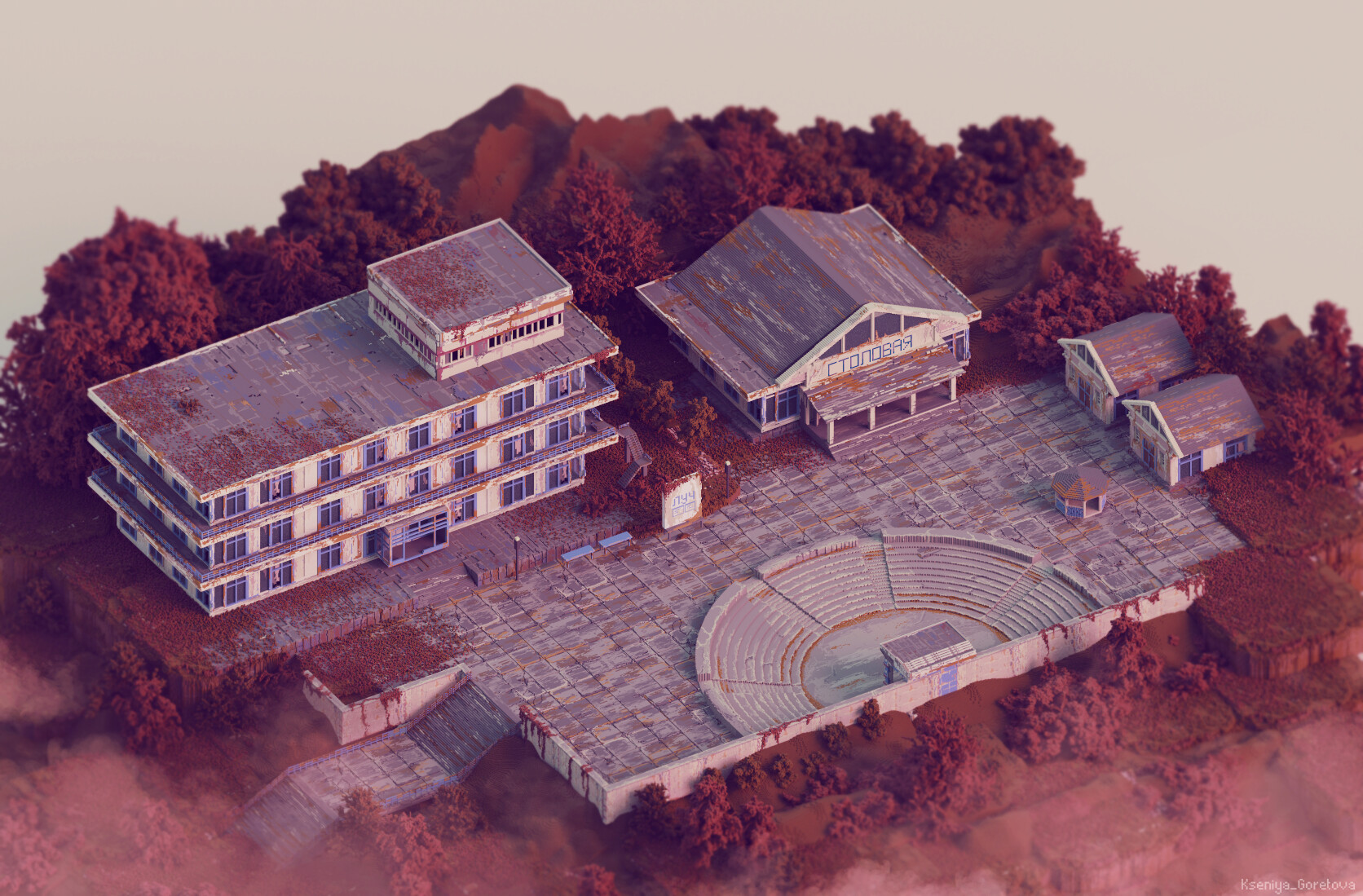 ArtStation - Abandoned children's camp