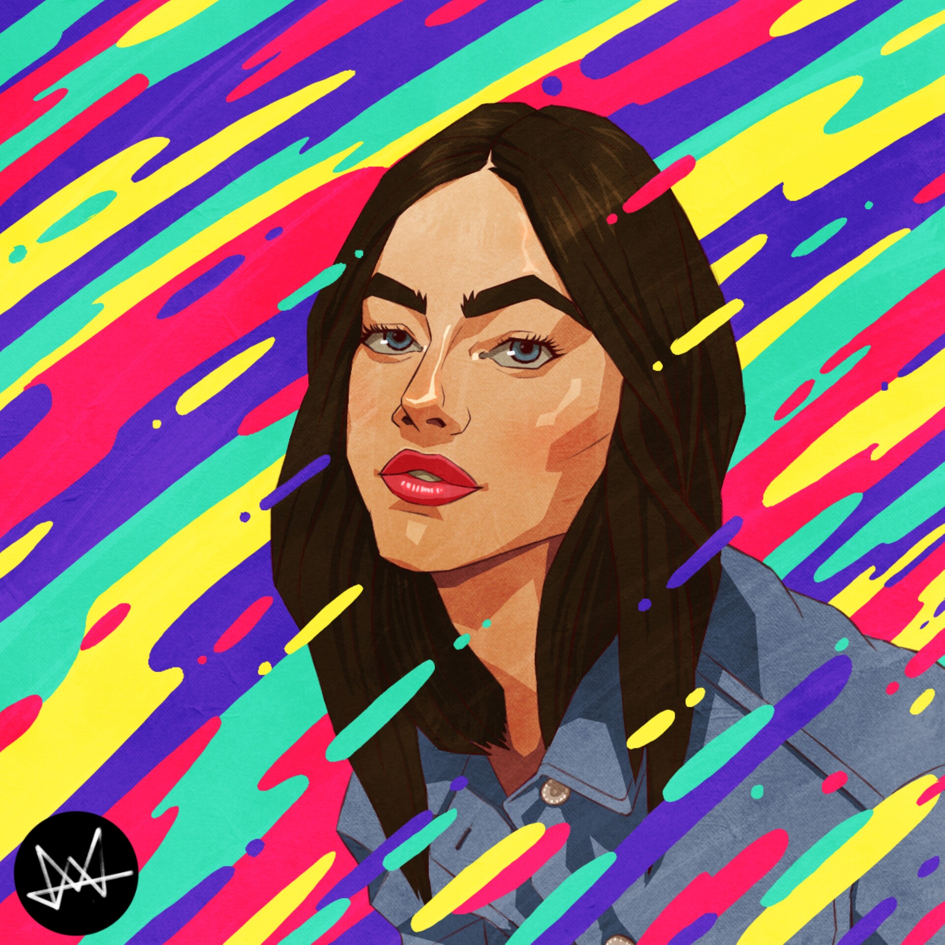 ArtStation - Colourful lady!