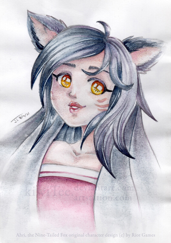 Ahri Chibi ArtStation Chibi Ahri | League Of Legends