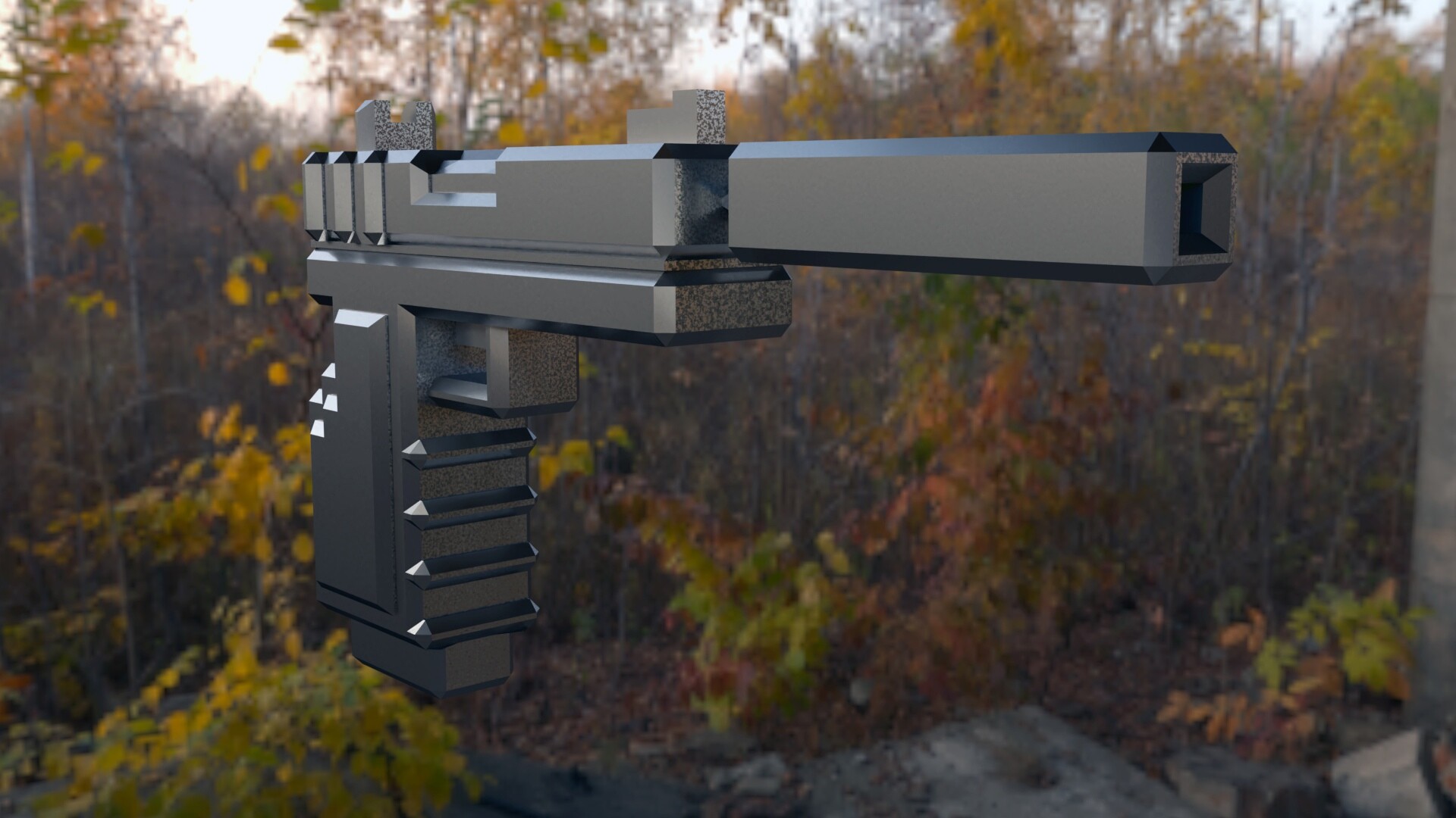 ArtStation - Gun from Minecraft