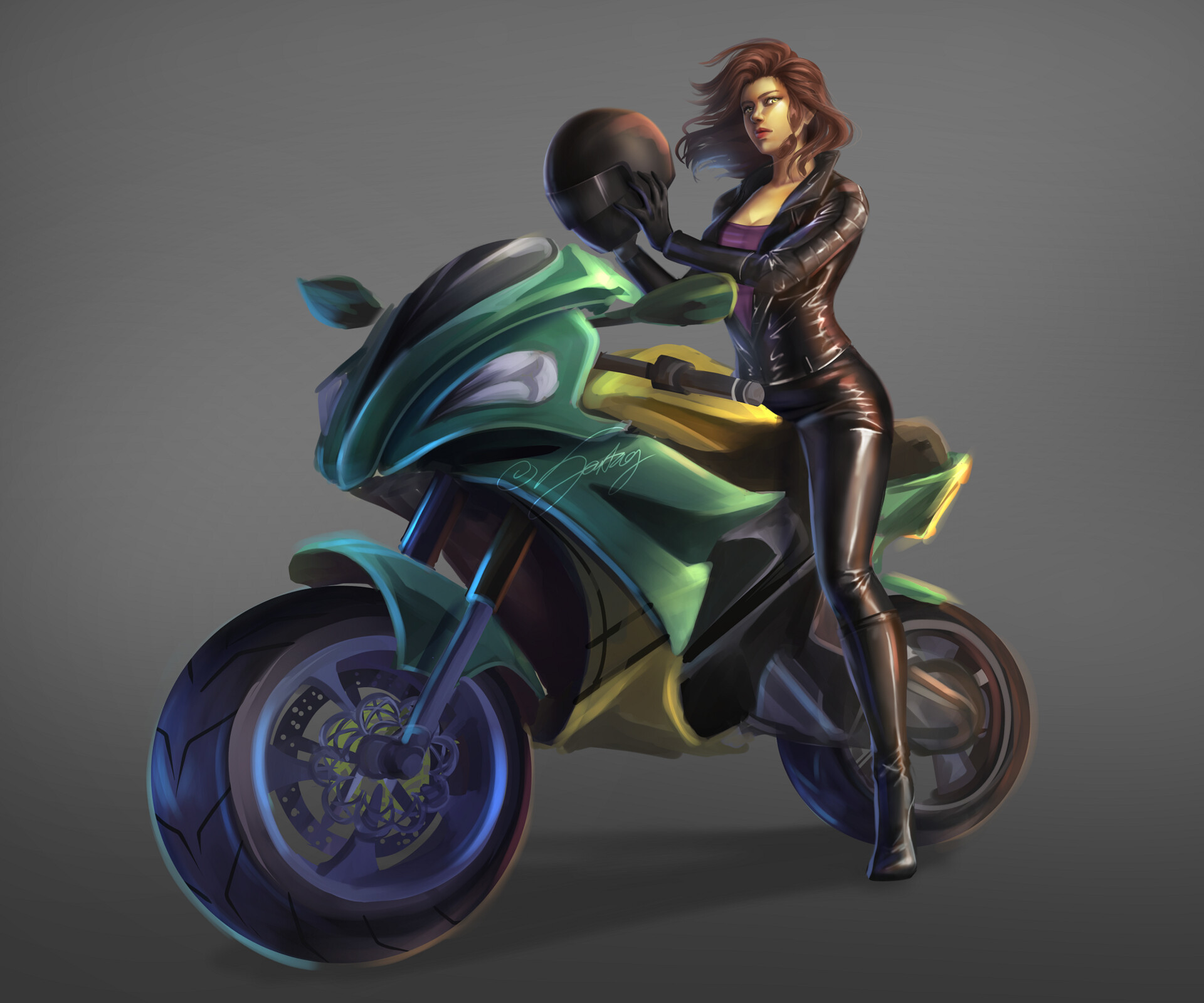 ArtStation - Biker warrior