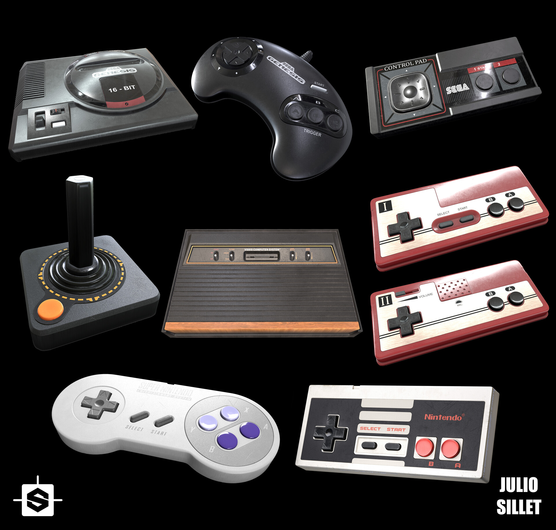 ArtStation - Consoles & Controllers (100% Substance Designer)