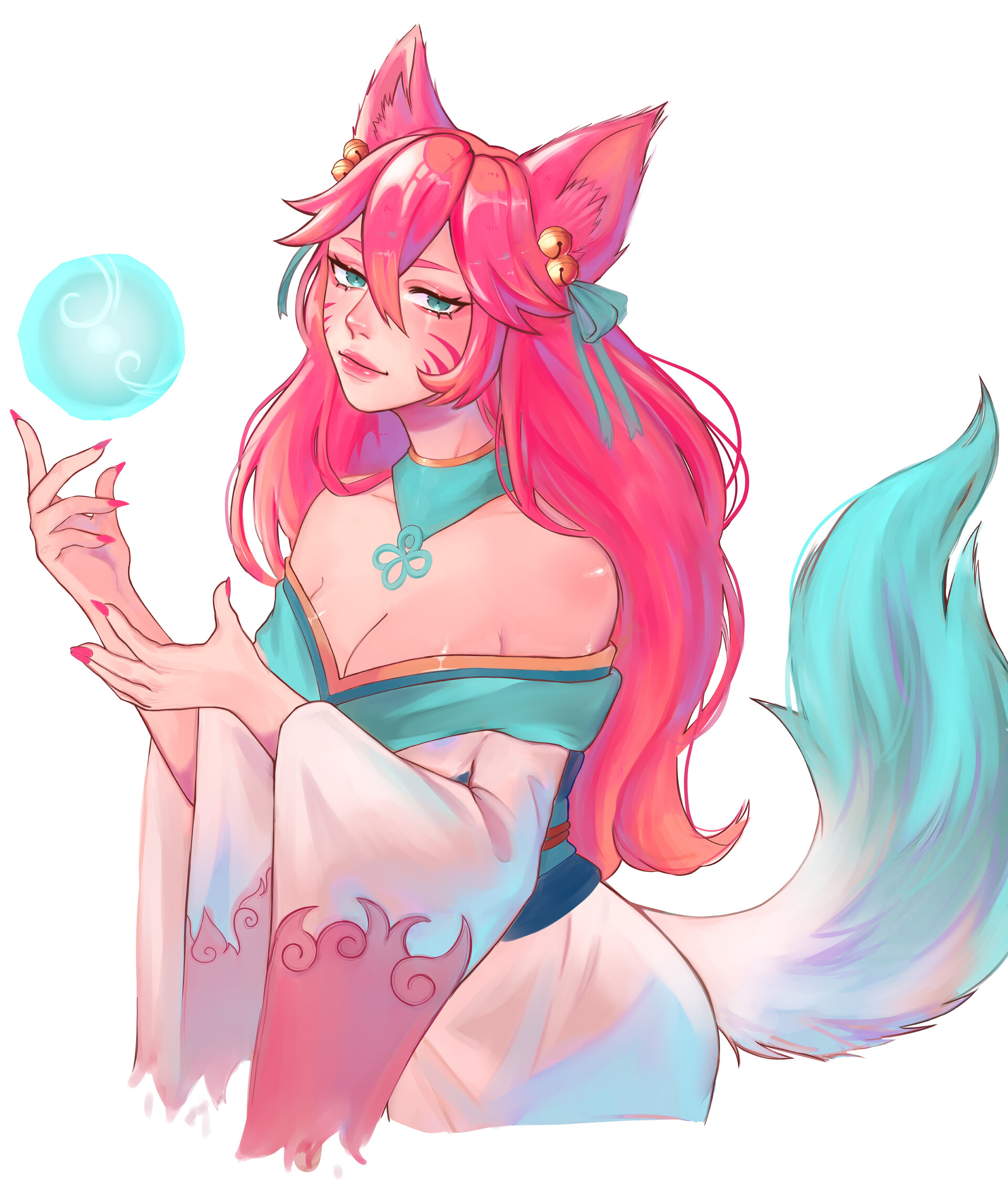ArtStation - Fanart ahri spirit blossom