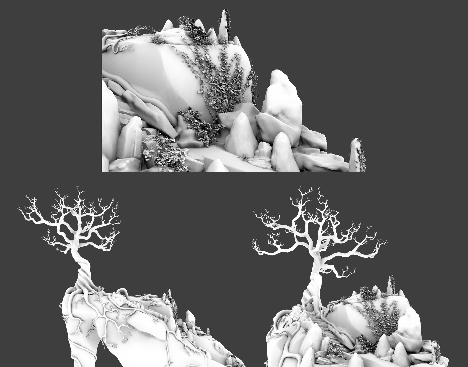 ArtStation - Modeling study - Mountain Tree