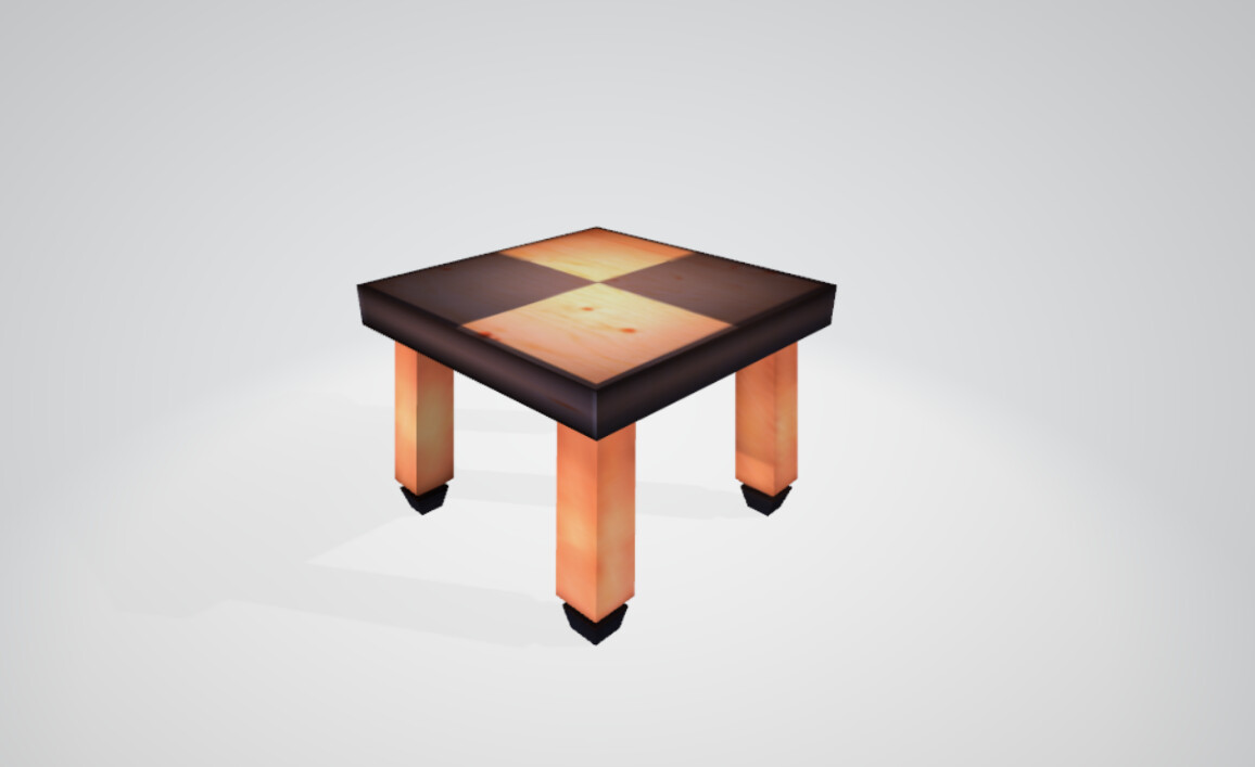 ArtStation - low poly side table
