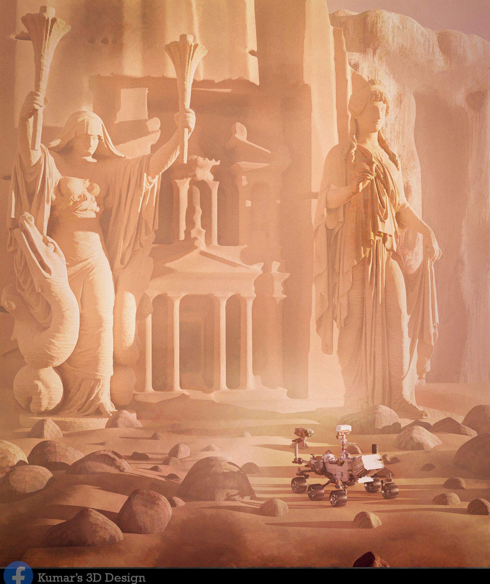 ArtStation - The Perseverance Rover on Mars