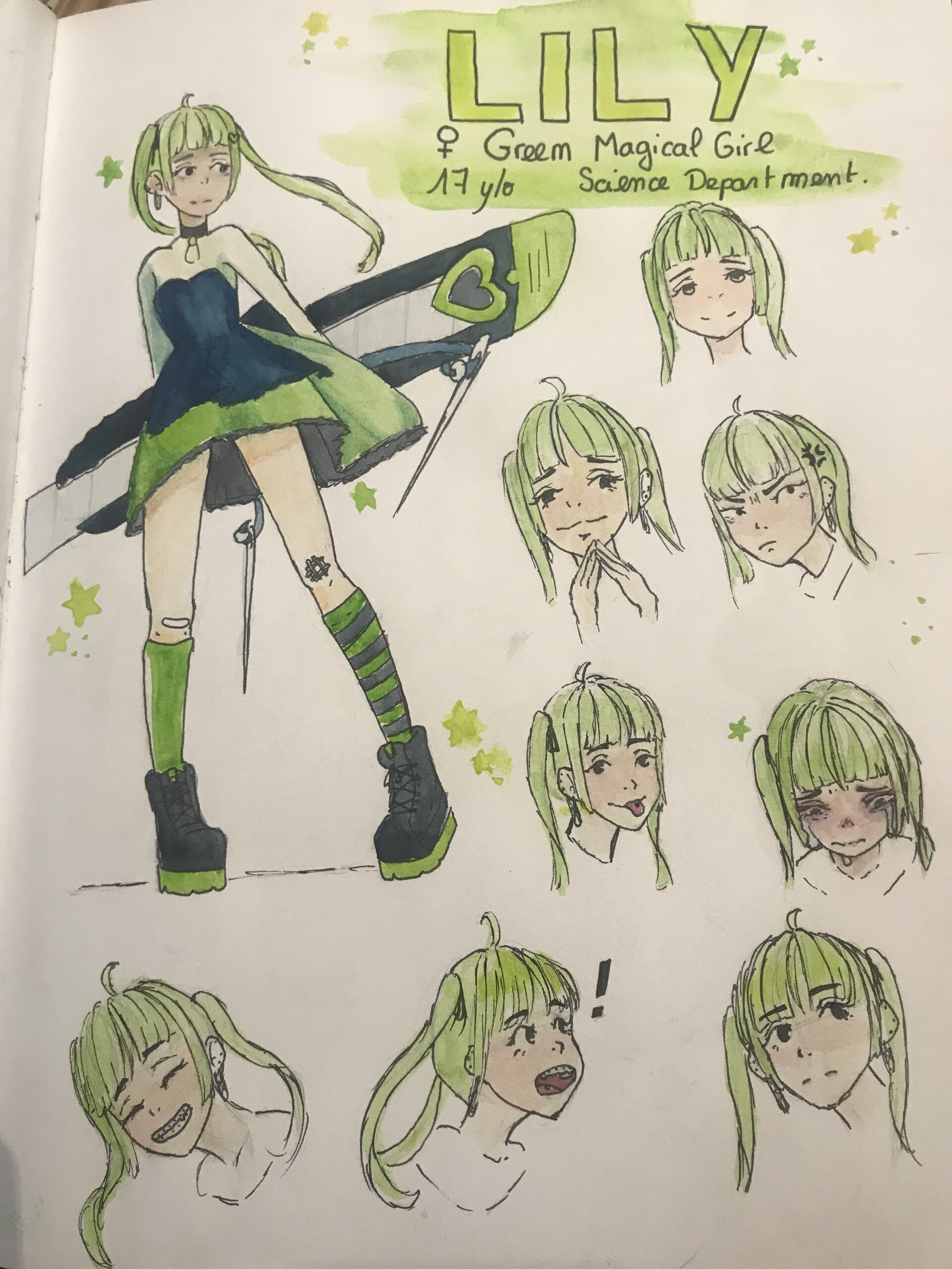 ArtStation - Green Magical Girl