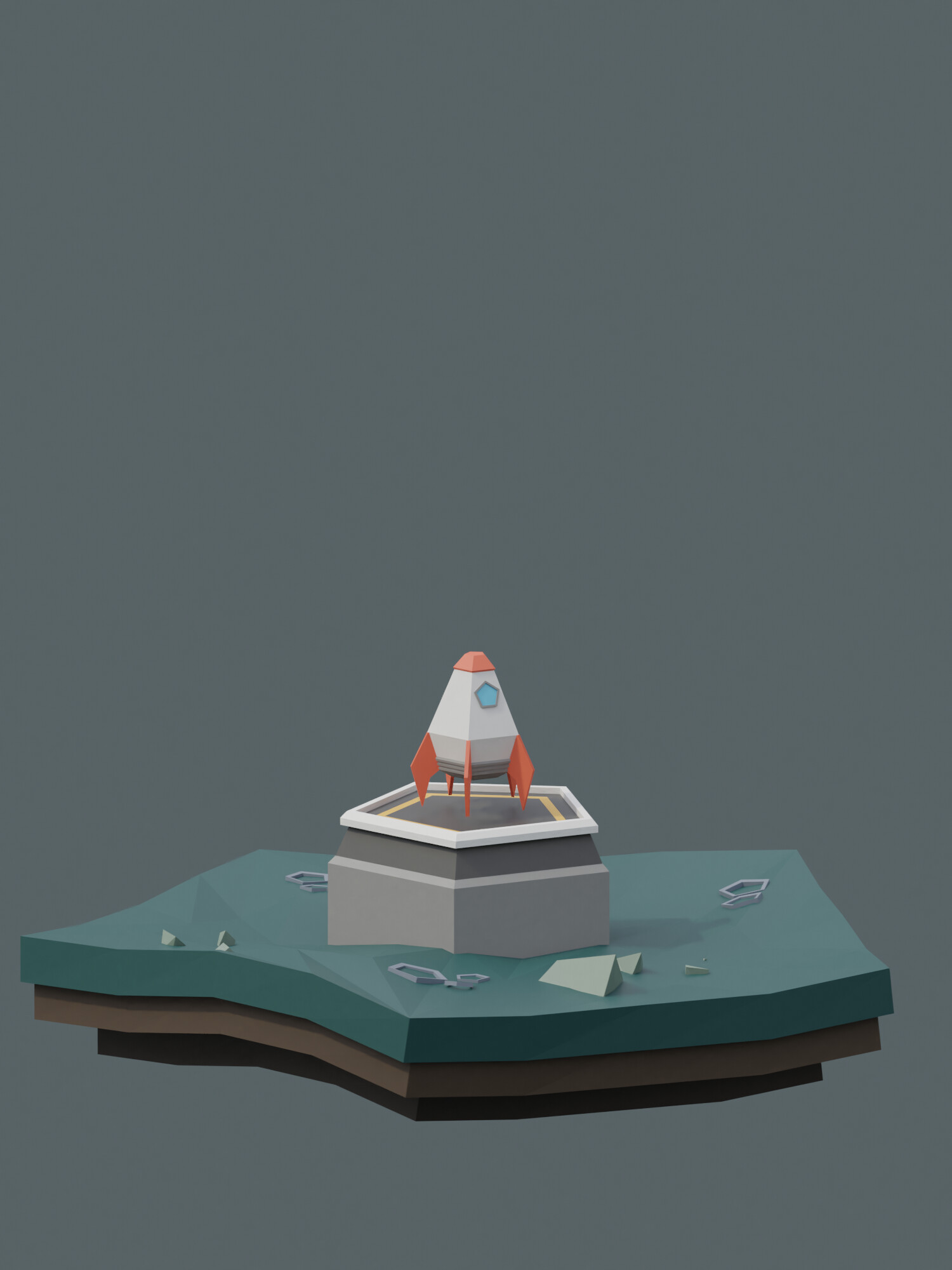 ArtStation - Low Poly Rocket Launch