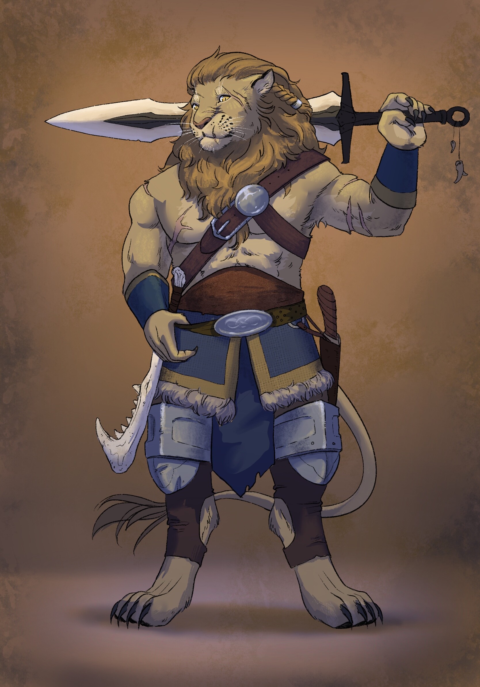 ArtStation - Dungeons and Dragons: Leonin Commission