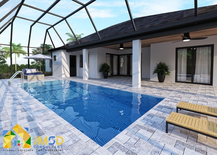 ArtStation - Swimming Pool Design Rendering Sarasota FL