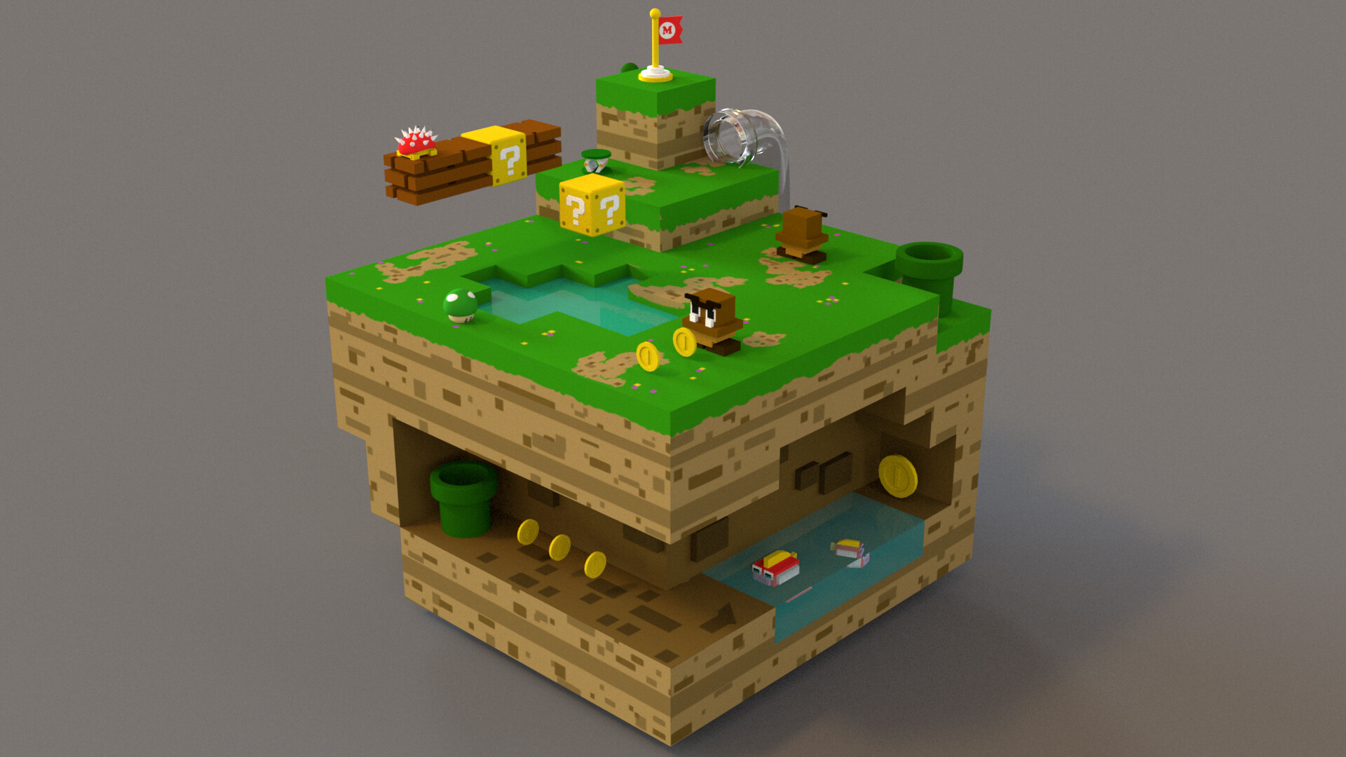 ArtStation - Isometric Mario