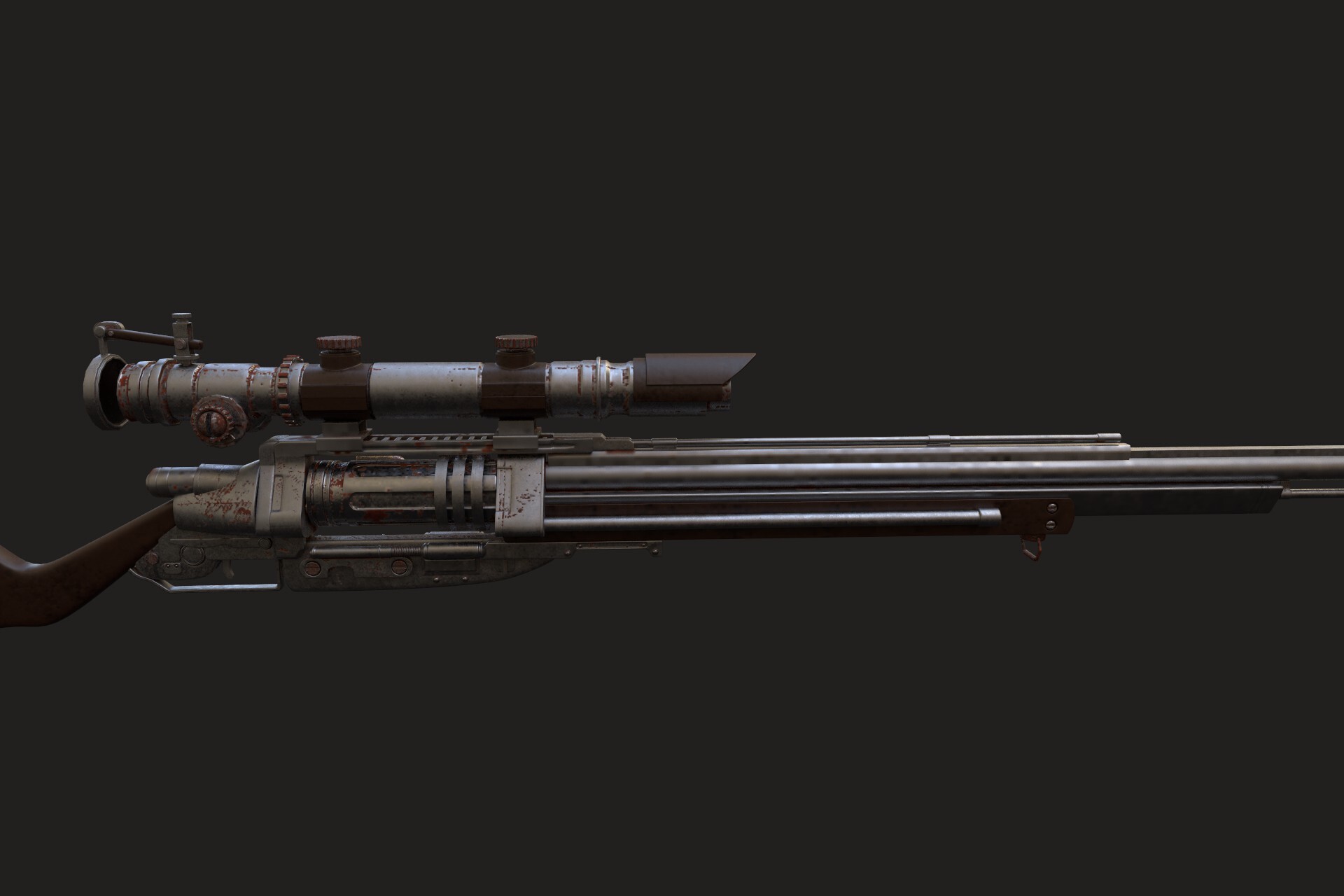 ArtStation - old rusty gun