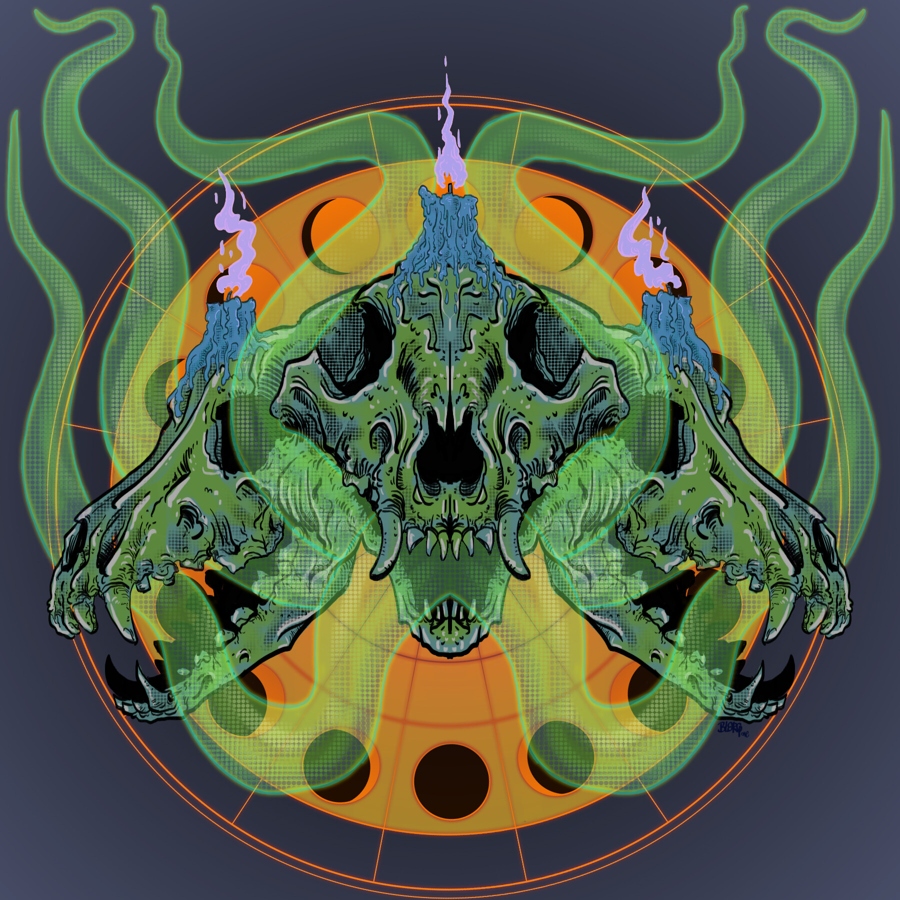 ArtStation - Super Wolf Blood Moon