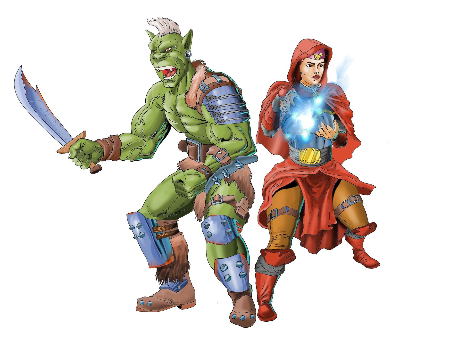 ArtStation - wizard and ogre ilustration