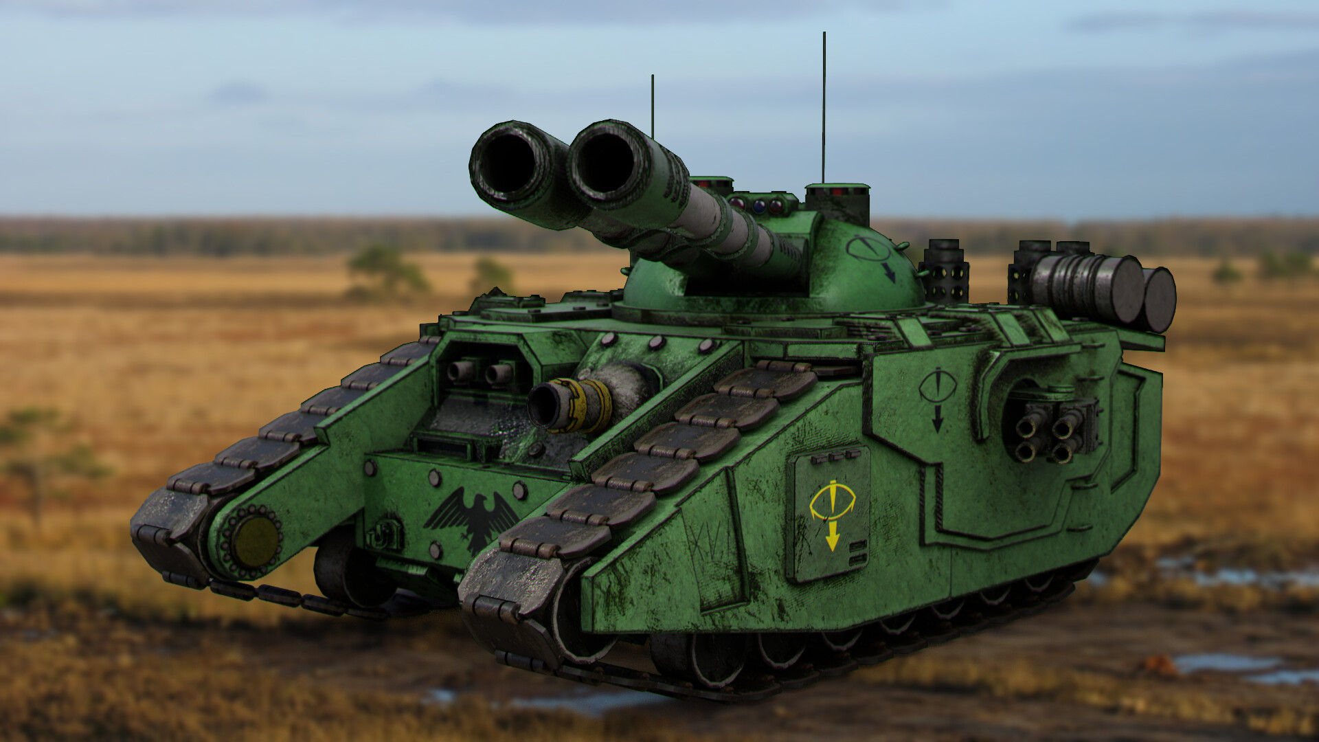 ArtStation - Tank Sci-fi Multitorret