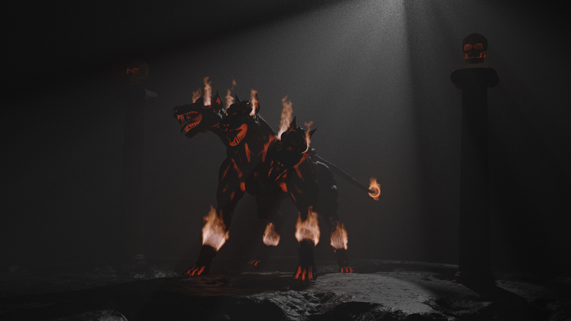 ArtStation - Cerberus Guards the Gates of the Underworld