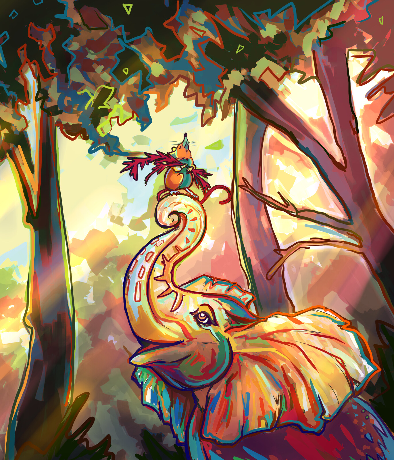 Izzie Staines (Grizarts) - Elephant Duo