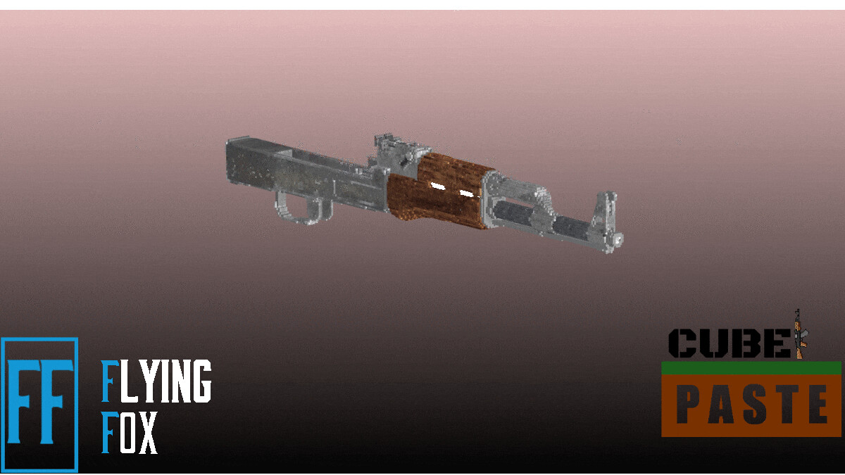 ArtStation - [CUBE PASTE] AK-47 GIFS Parts