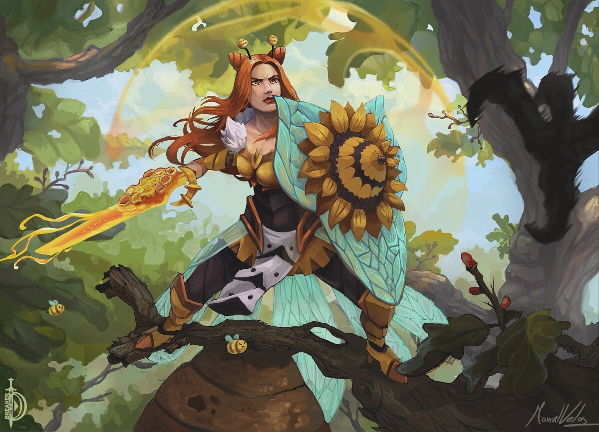ArtStation - Beeona (Bee Themed Leona - League of Legends Fan-art)