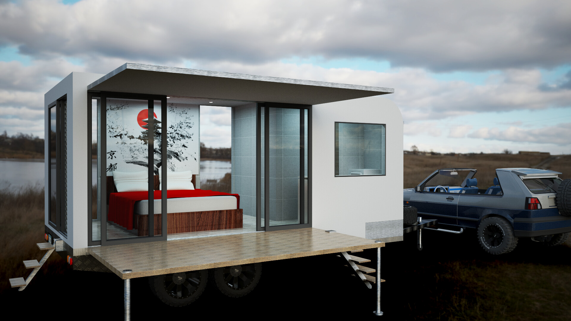 ArtStation - Modern travel trailer