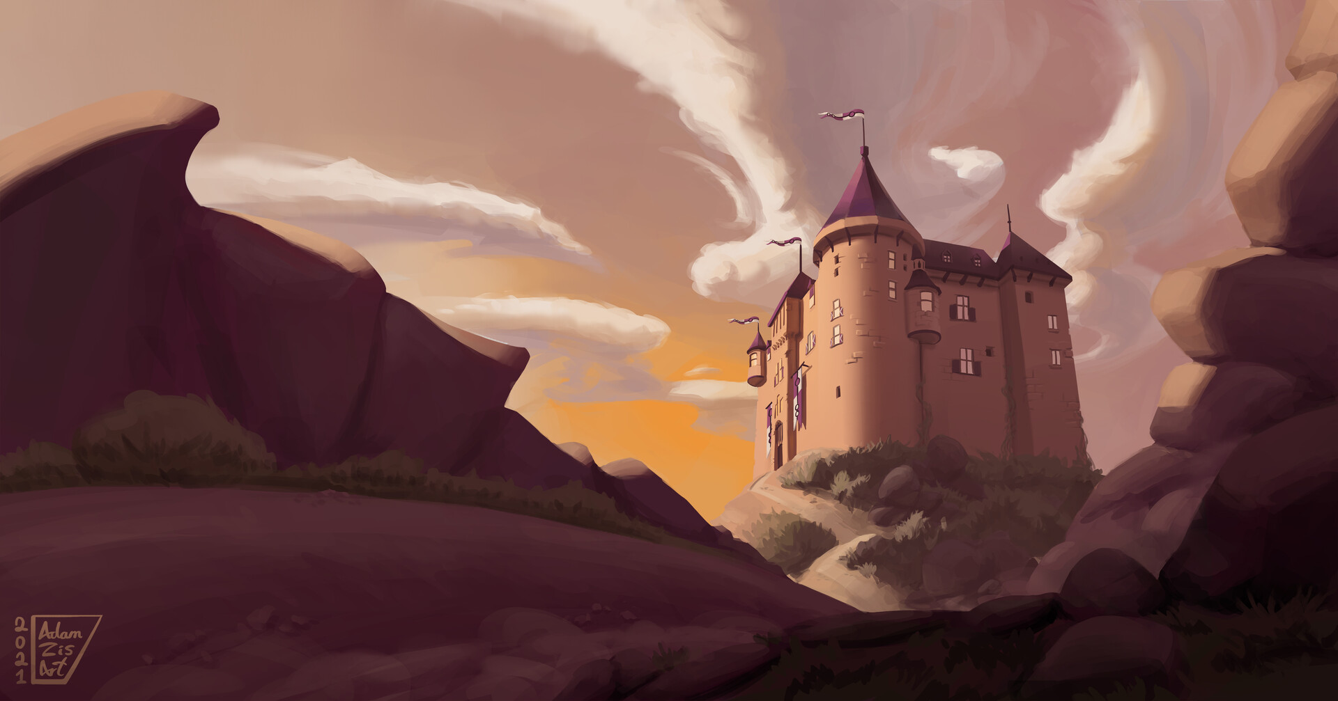 ArtStation - Castle Landscape