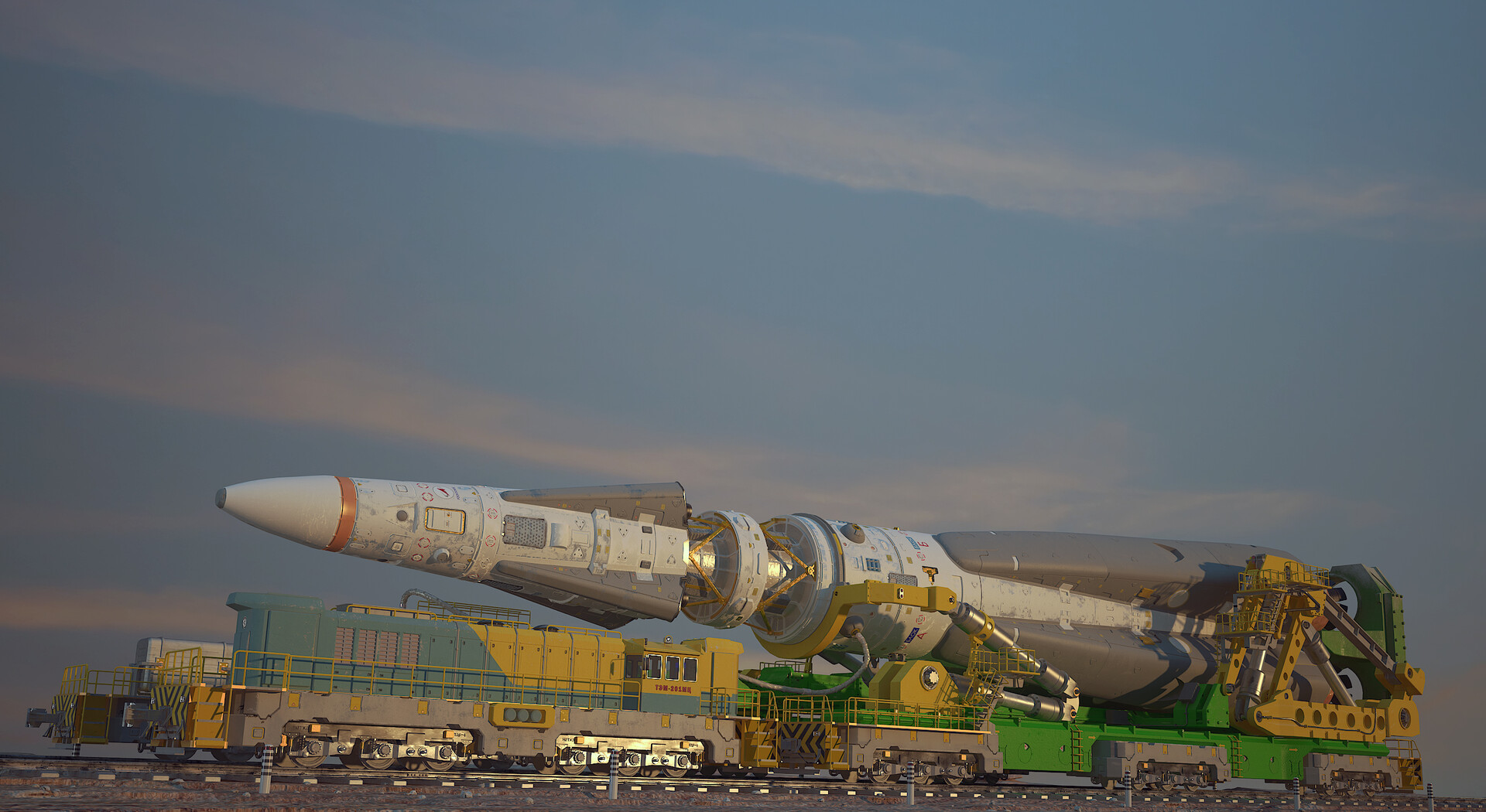 ArtStation - Transporting a heavy rocket