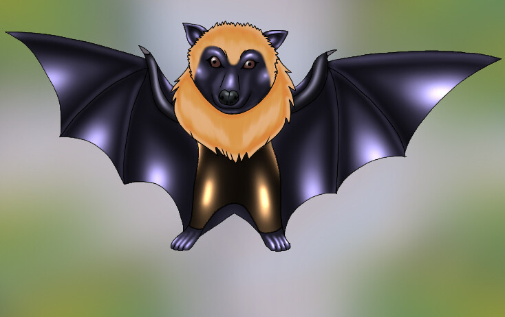 cartoon fruit bat